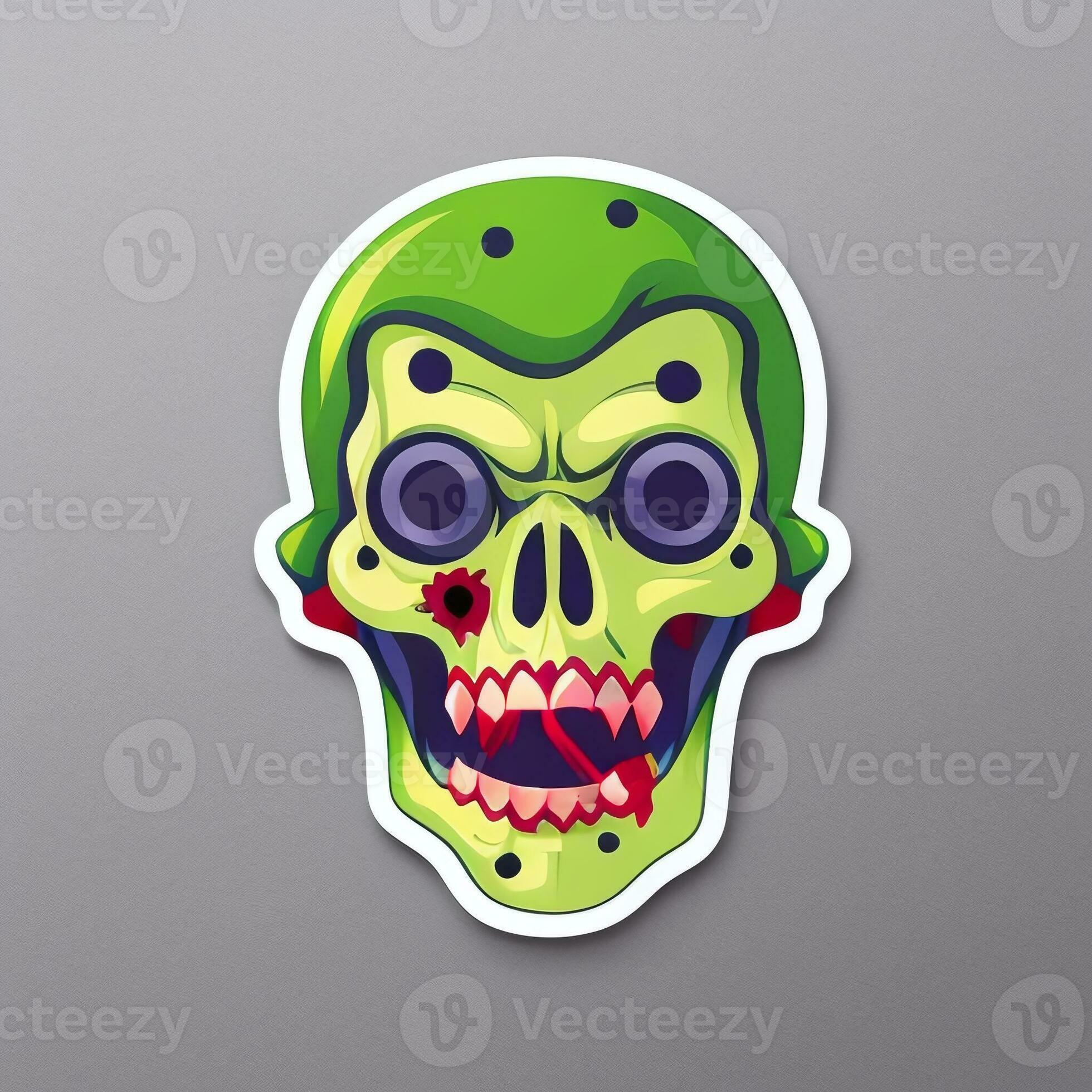 AI generated Zombie Undead Portrait Avatar Clip Art Gamer Icon Sticker ...