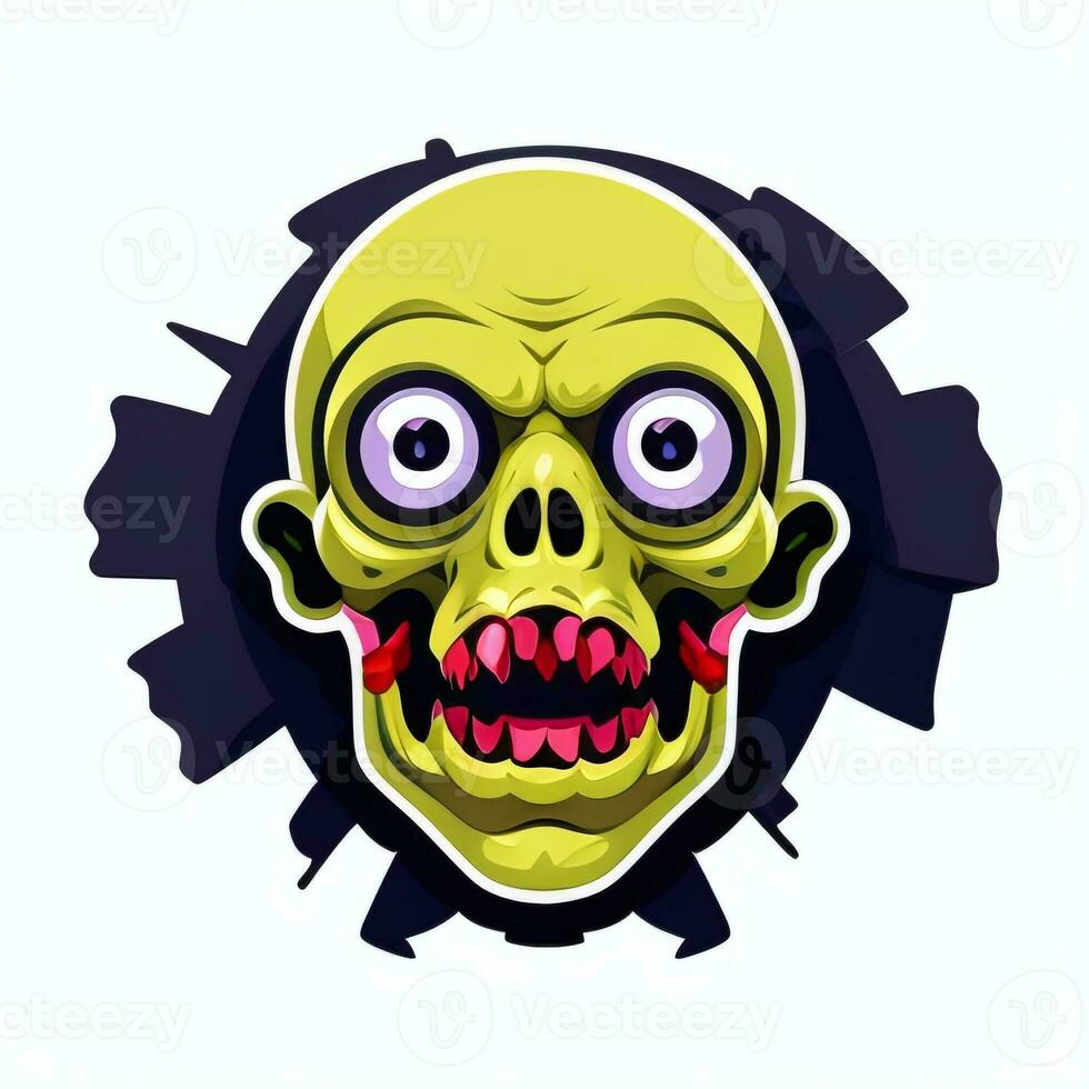 AI generated Zombie Undead Portrait Avatar Clip Art Gamer Icon Sticker ...