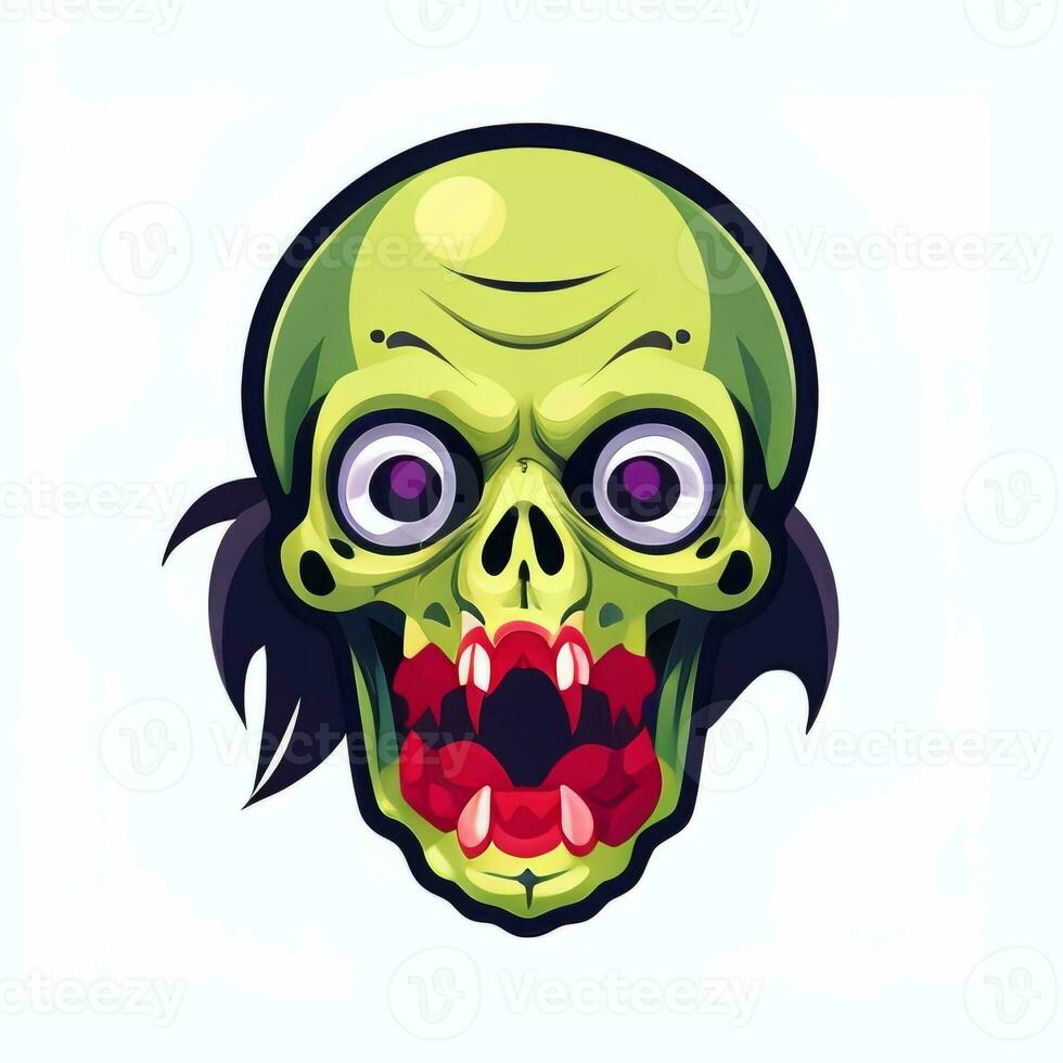 AI generated Zombie Undead Portrait Avatar Clip Art Gamer Icon Sticker ...