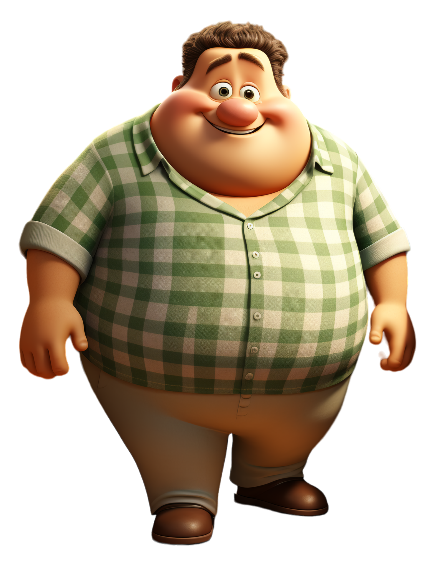 3d Illustration Of Fat Man Character With Transparent Background 3d-illustration-of-fat-man-character-with-transparent-background
