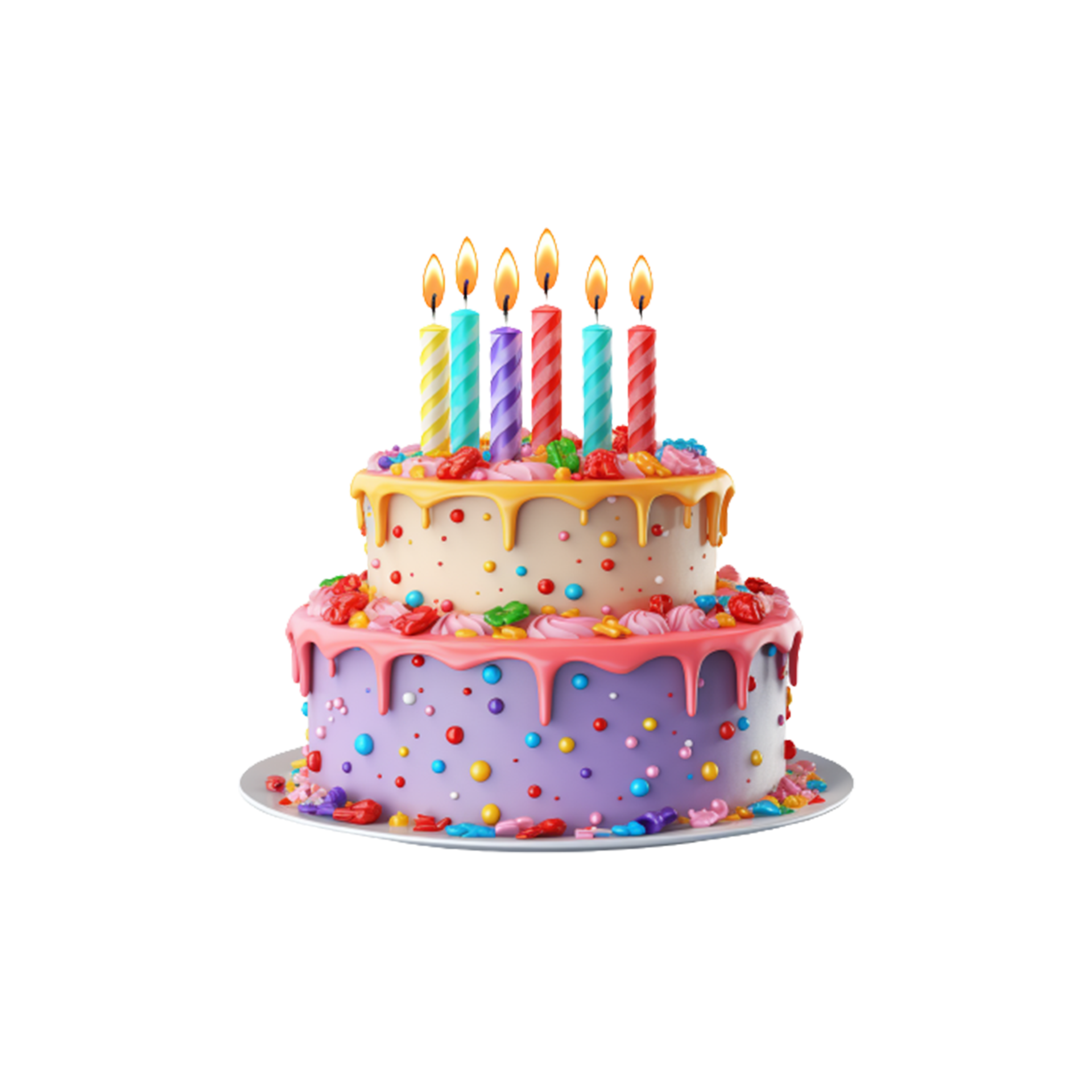 Cartoon 3d Birthday Cake Holiday Cartoon 3d Birthday Cake Generative Ai