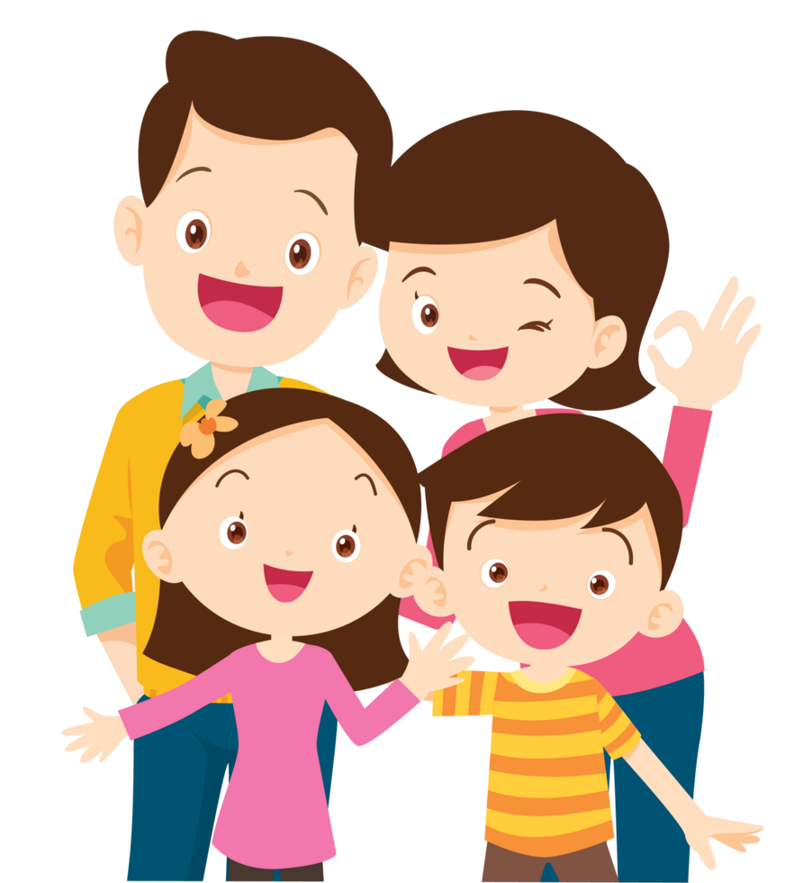 Big Family together people standing Little boy, teenager girl, woman, man, old man, senior woman ...