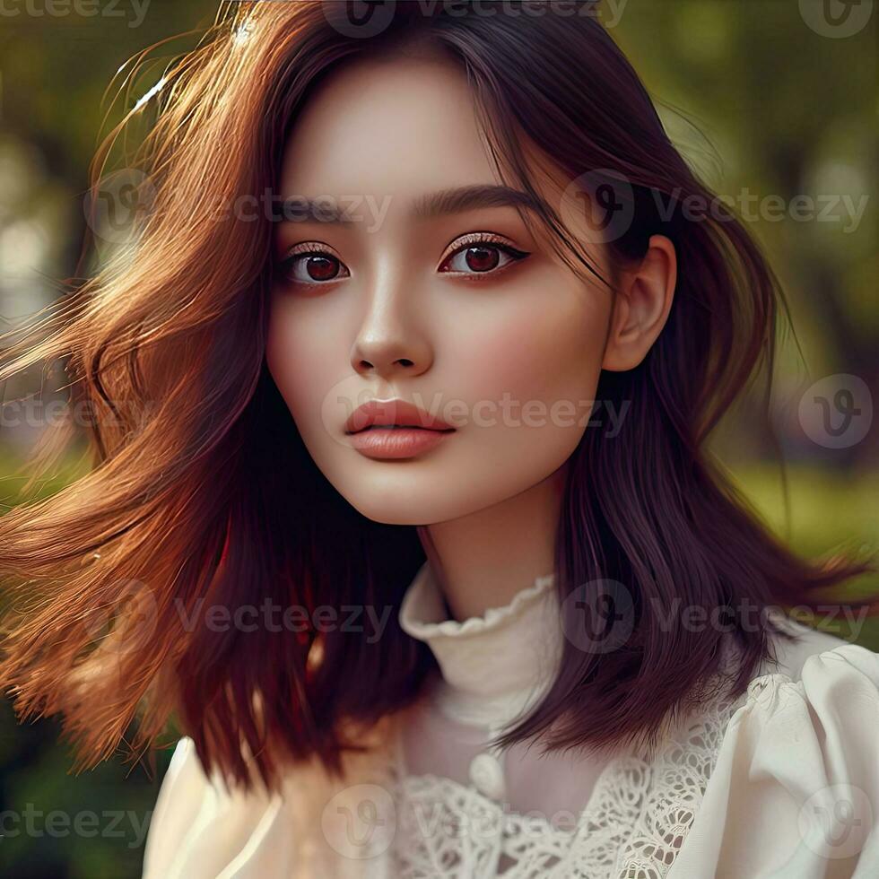 AI Generative Fashion interior photo of beautiful sensual woman with ...