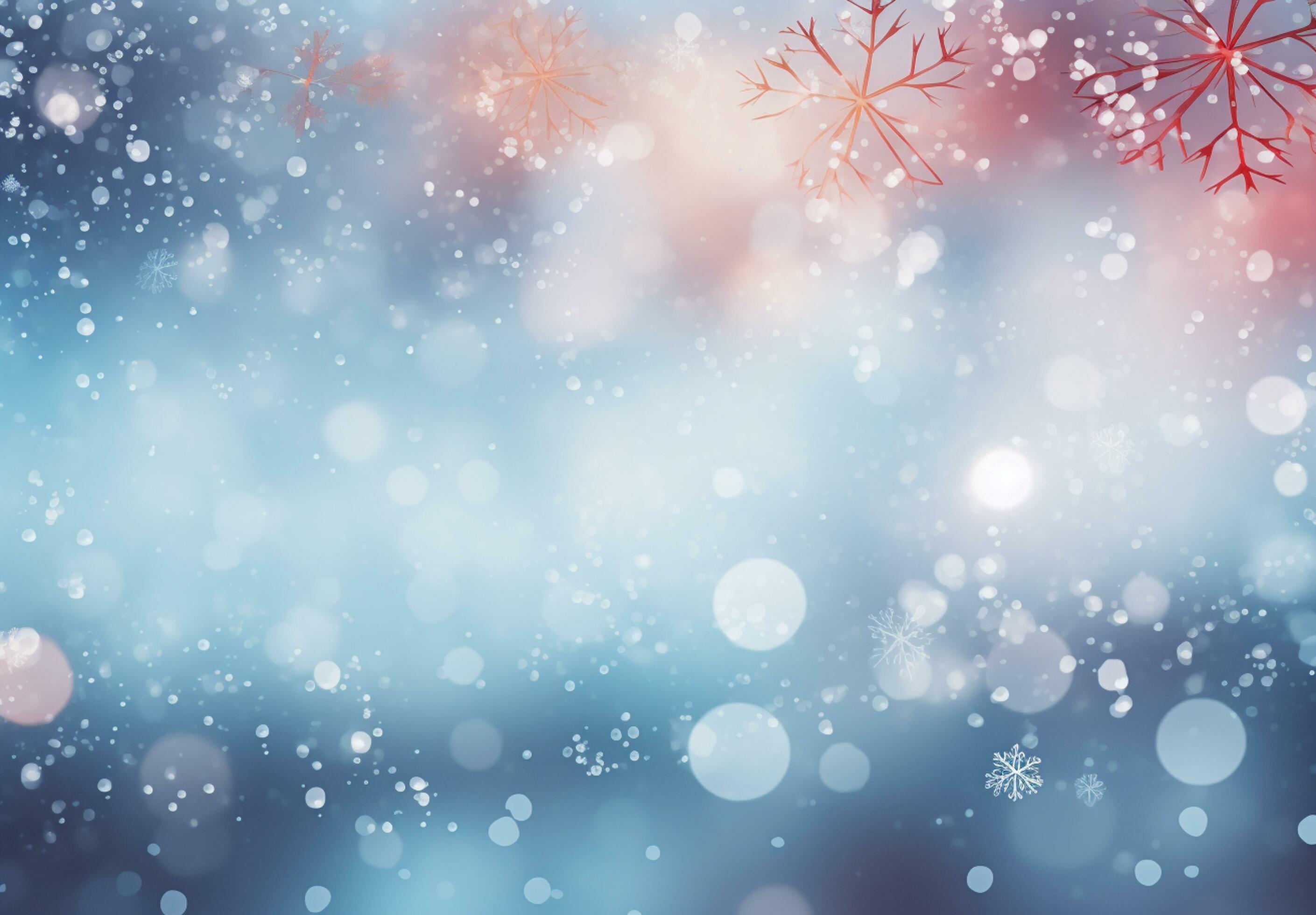 AI generated Snow background and tree winter with copy space scene ...