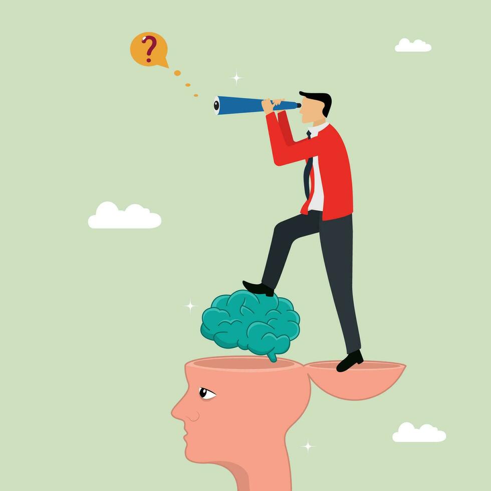 Business Man Cant Use His Brain And Want Success Use Your Brain Looking Success Without Idea