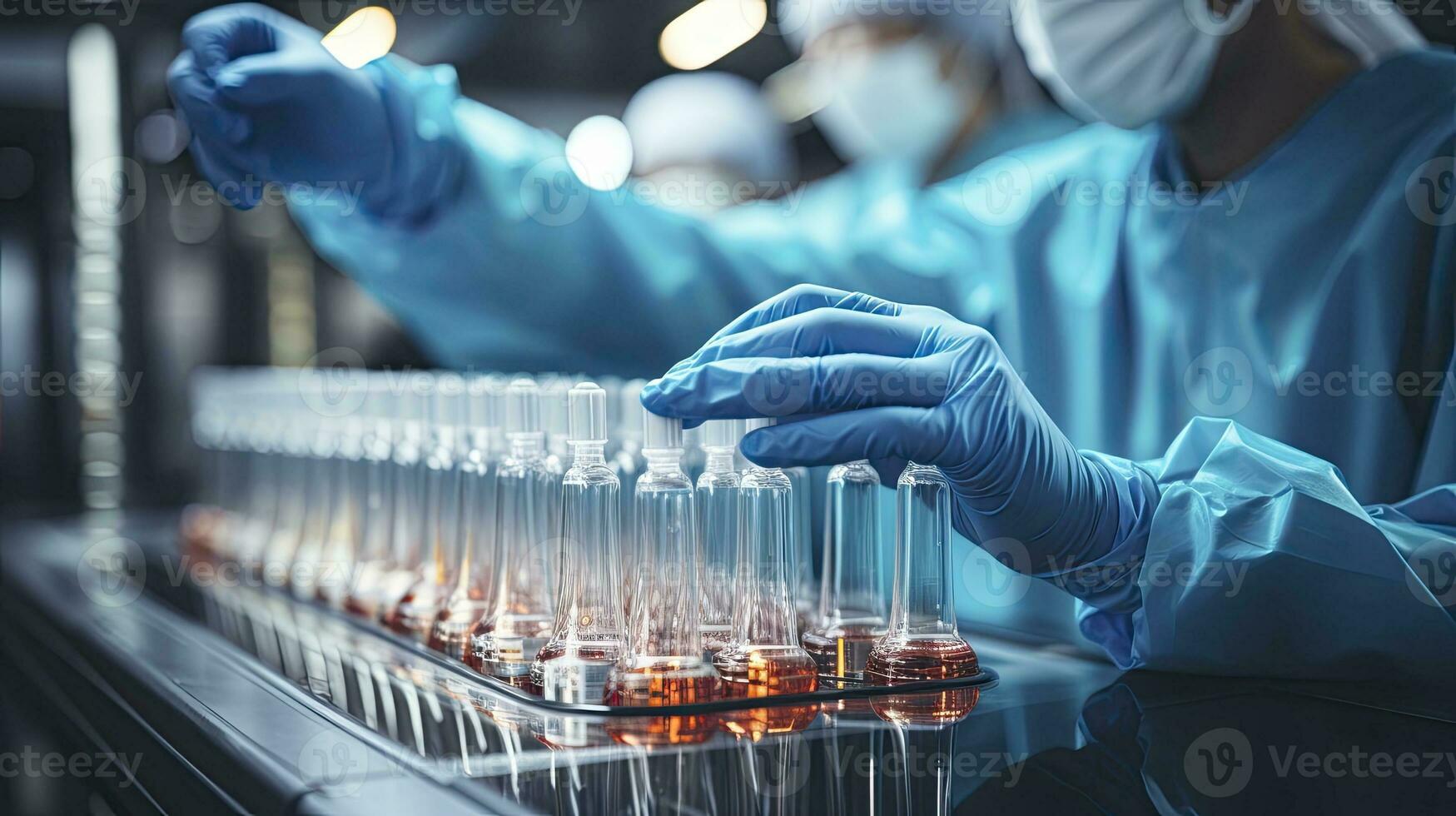 Science Supplies and researcher at laboratory, Generative AI 34614724 ...