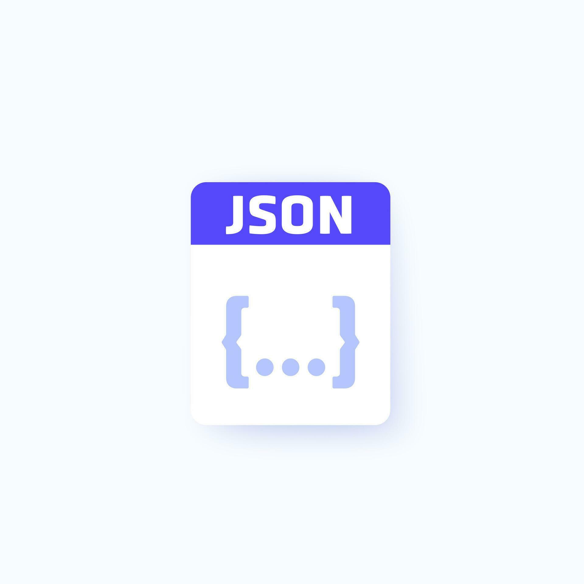 JSON file format icon for apps, vector 34619772 Vector Art at Vecteezy