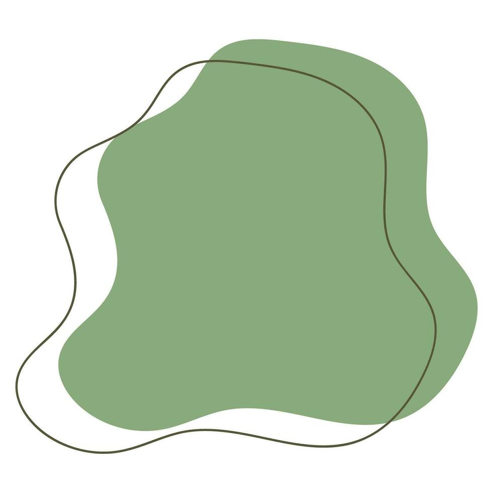 Abstract Blobs Green And Outline For Background 34620478 Vector Art At