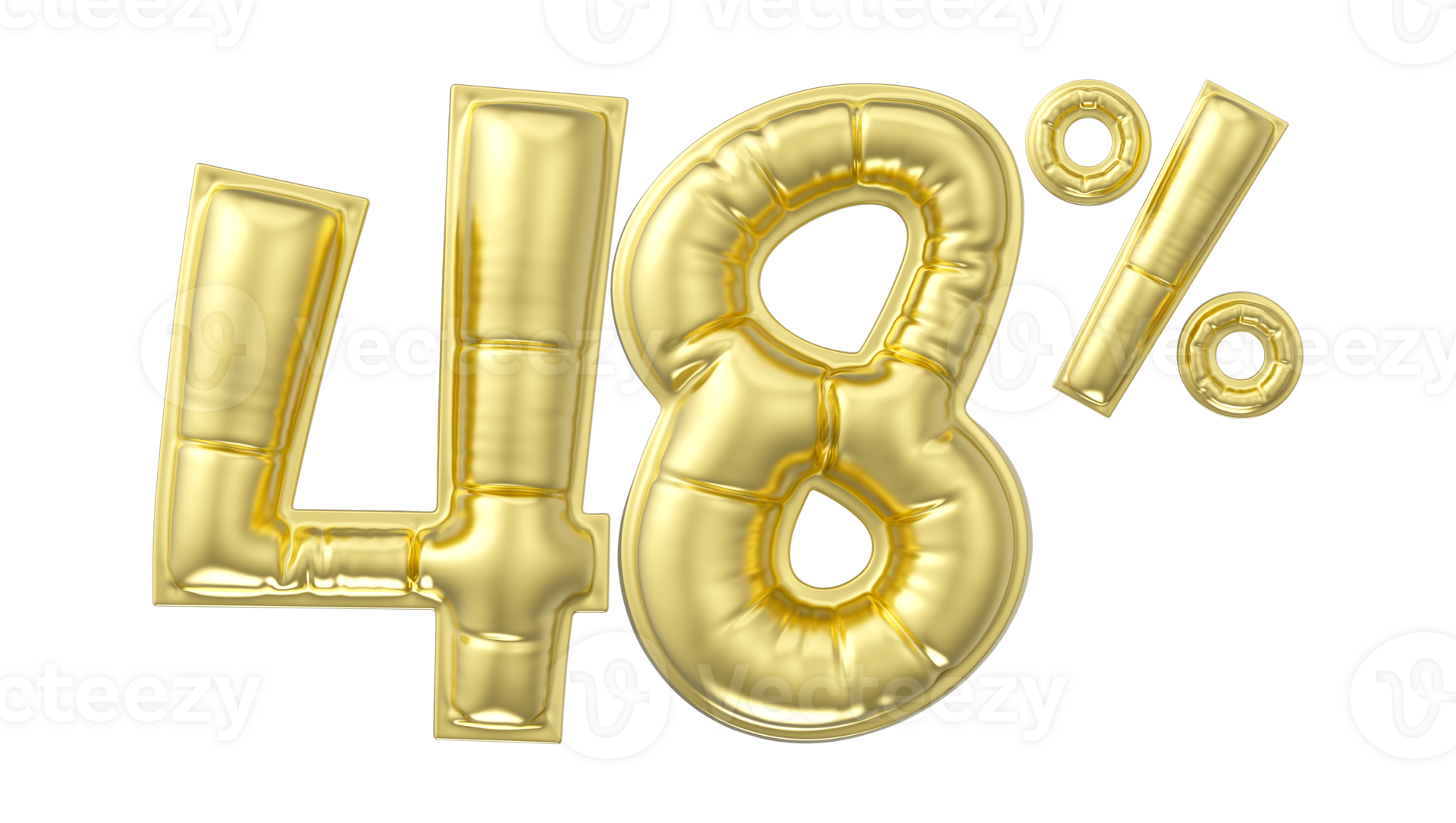 Gold Nummer Ballon mit das Nummer vierzig acht Prozent 34624754 PNG