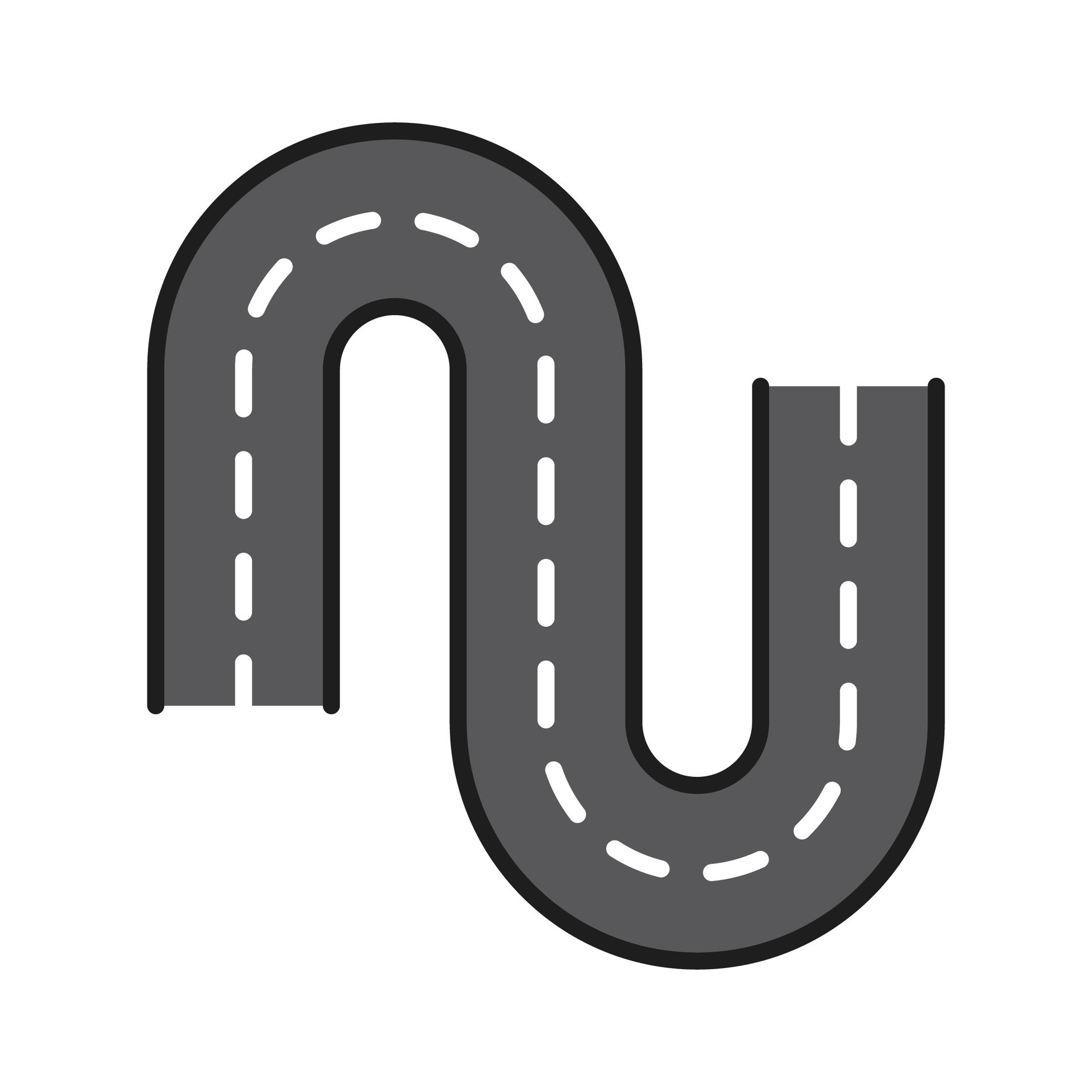Color Highway Road Line Icon Traffic Route Path 34631088 Vector Art