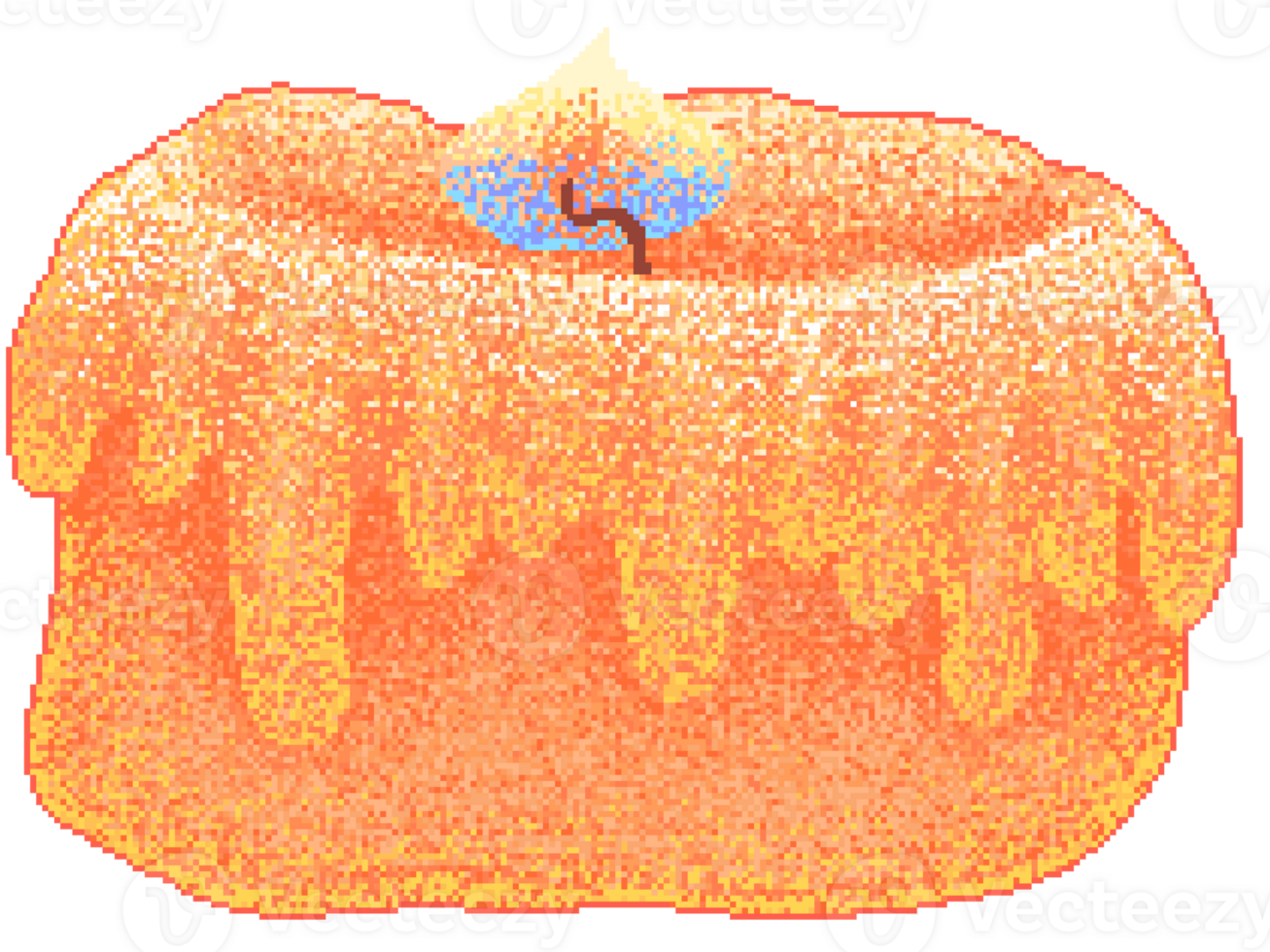 Orange Candle In Pixel Art Style 34631796 Png
