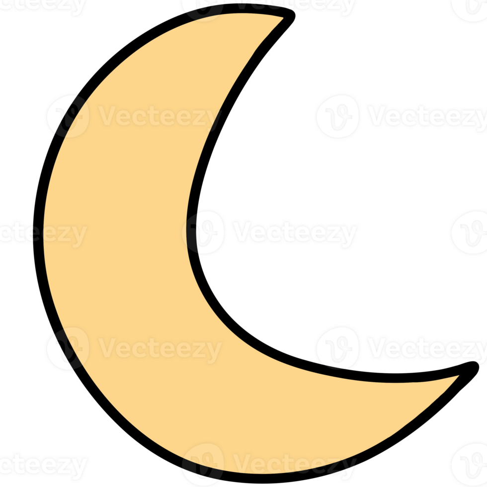 Moon Illustration Cute Moon 34633517 Png