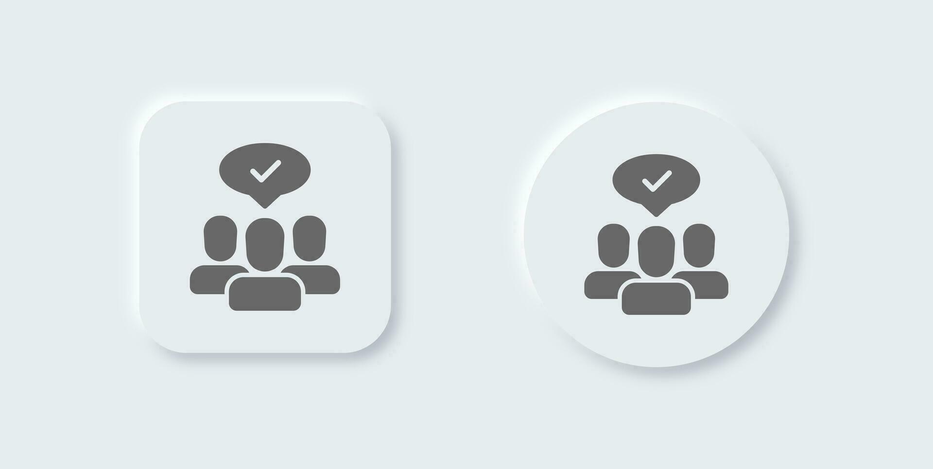 Public Solid Icon In Neomorphic Design Style Social Signs Vector