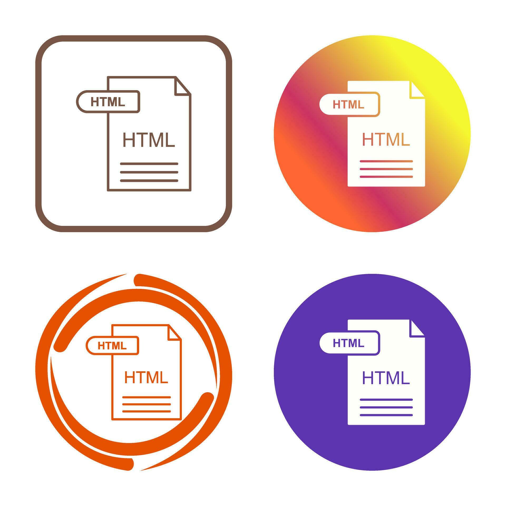 HTML Vector Icon 34641900 Vector Art at Vecteezy