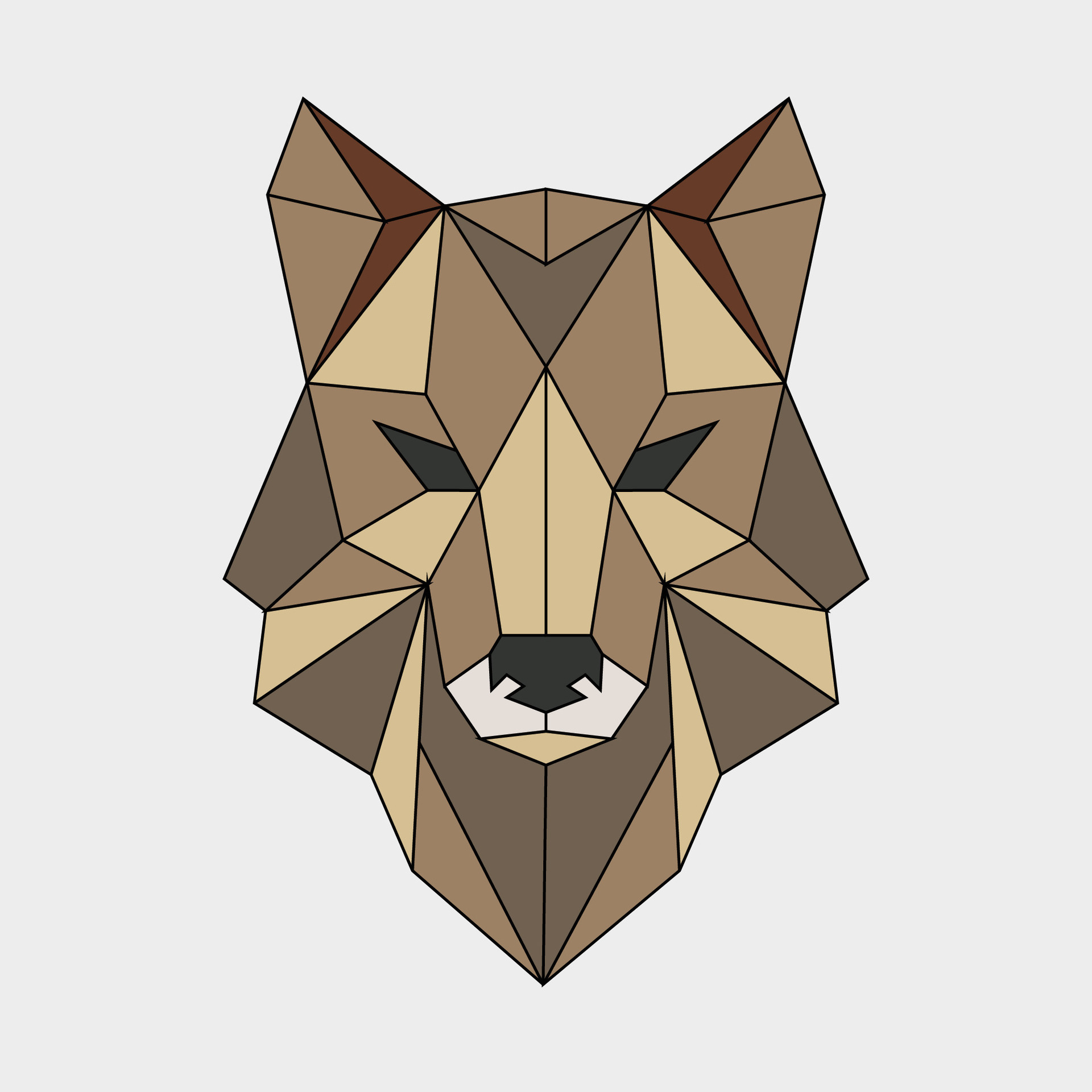 Low poly wolf illustration 34708602 Vector Art at Vecteezy