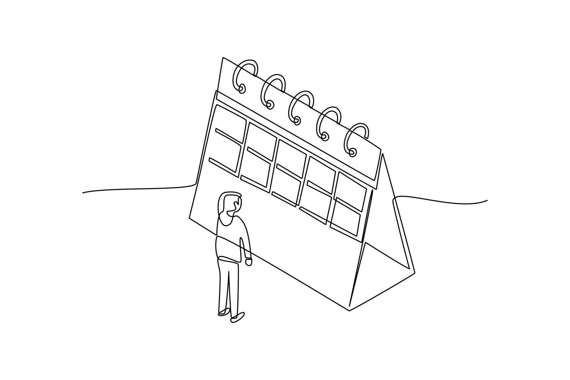 One continuous line drawing of Events, scheduling, creativity. Event ...