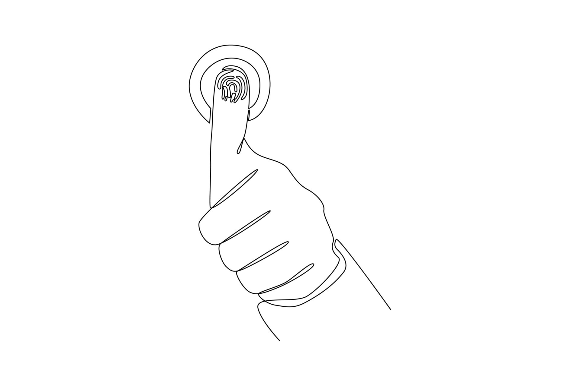 Continuous One Line Drawing Face Recognition Voice Authentication And Retina Scanning