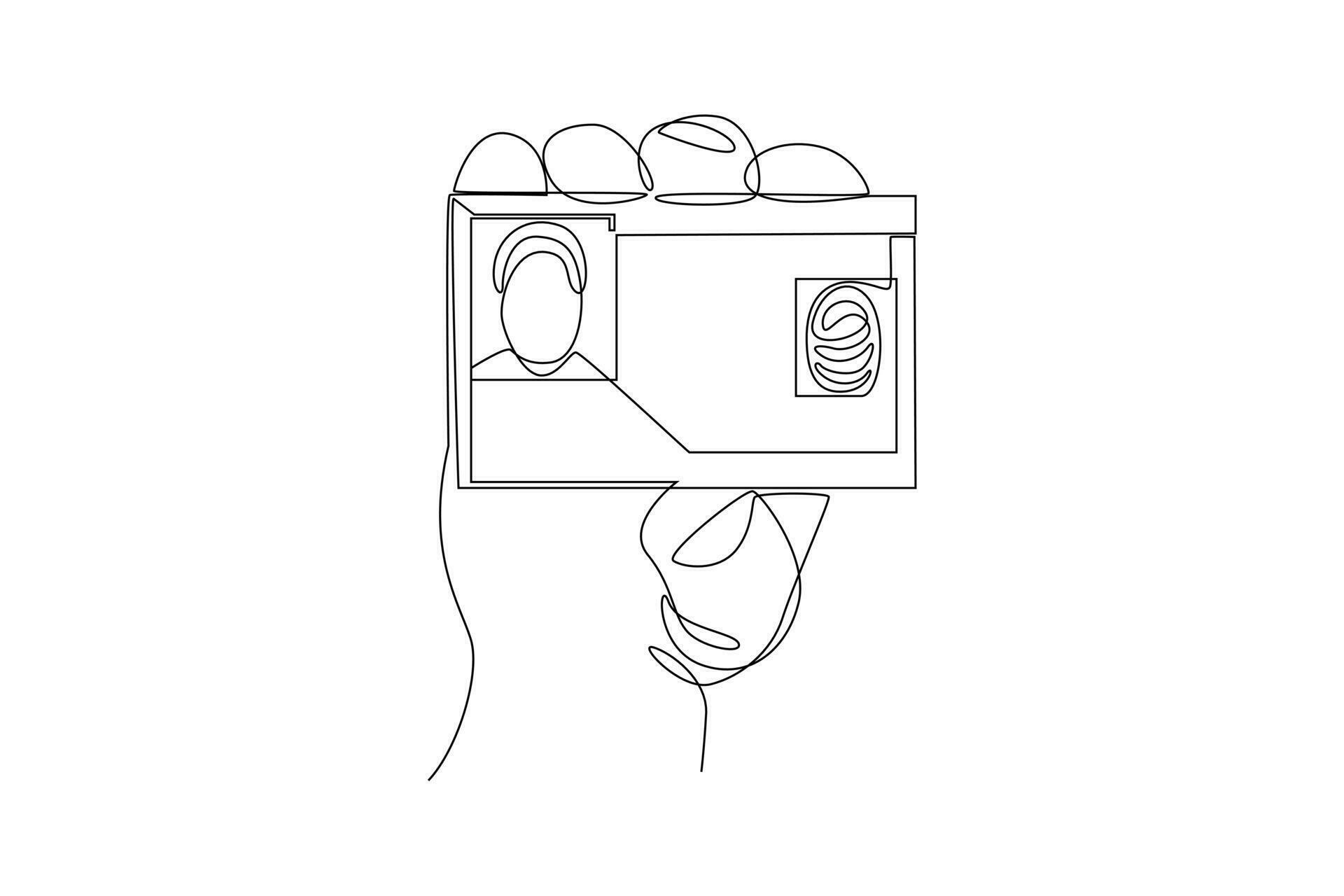Continuous One Line Drawing Face Recognition Voice Authentication And Retina Scanning