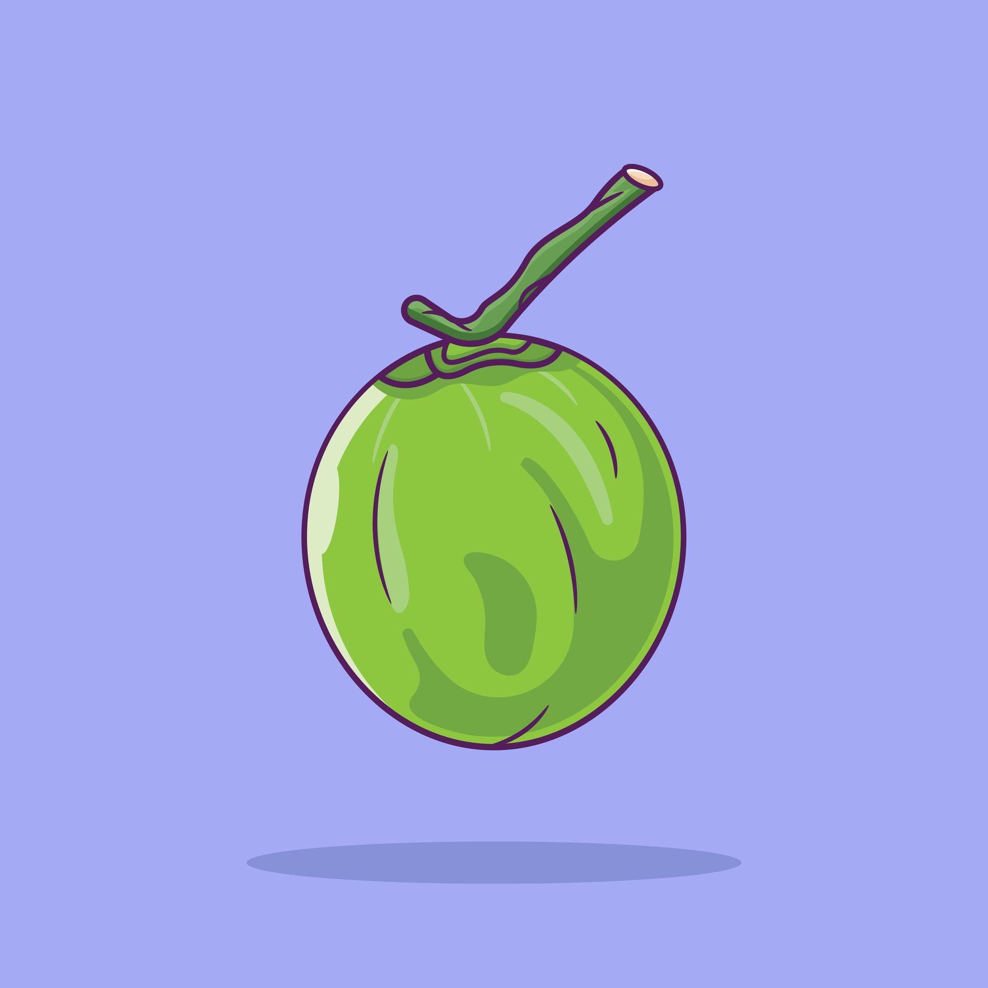 Coconut cartoon vector icon illustration food nature icon concept ... Coconut cartoon vector icon illustration food nature icon concept ...