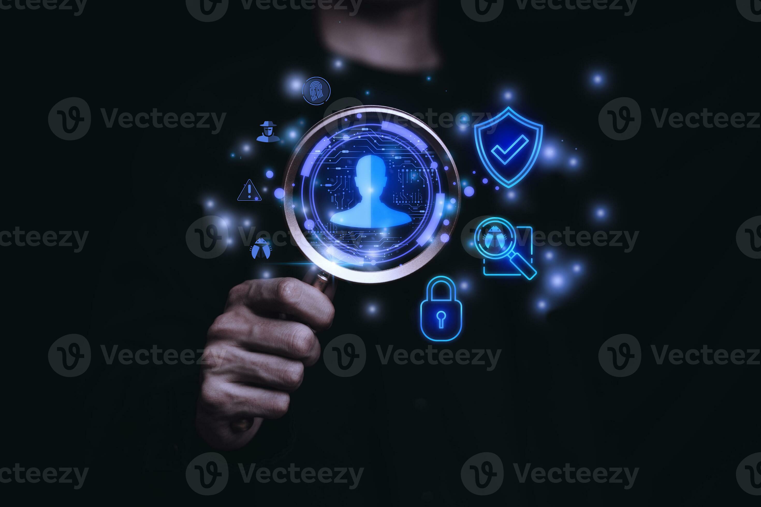 Person hold the key lock icon protecting personal information ,online ...