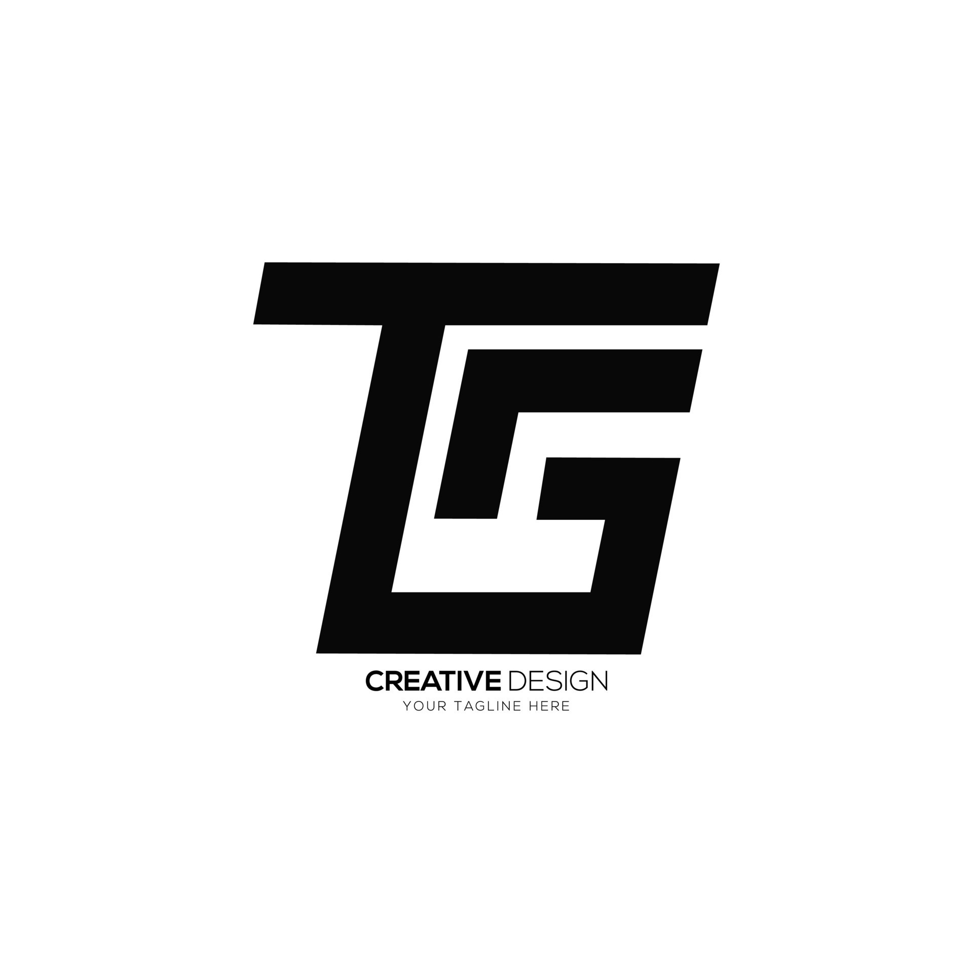 Letter t s g initial modern unique shape creative flat monogram logo 34713815 Vector Art at Vecteezy