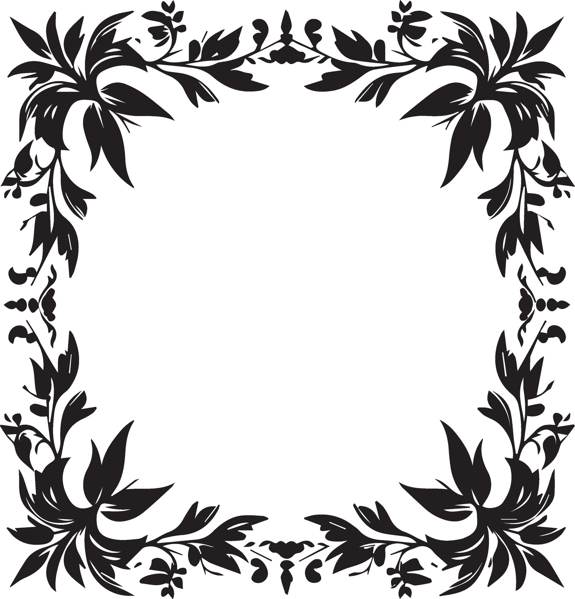 Vintage Frame vector silhouette illustration 2 34715312 Vector Art at ...