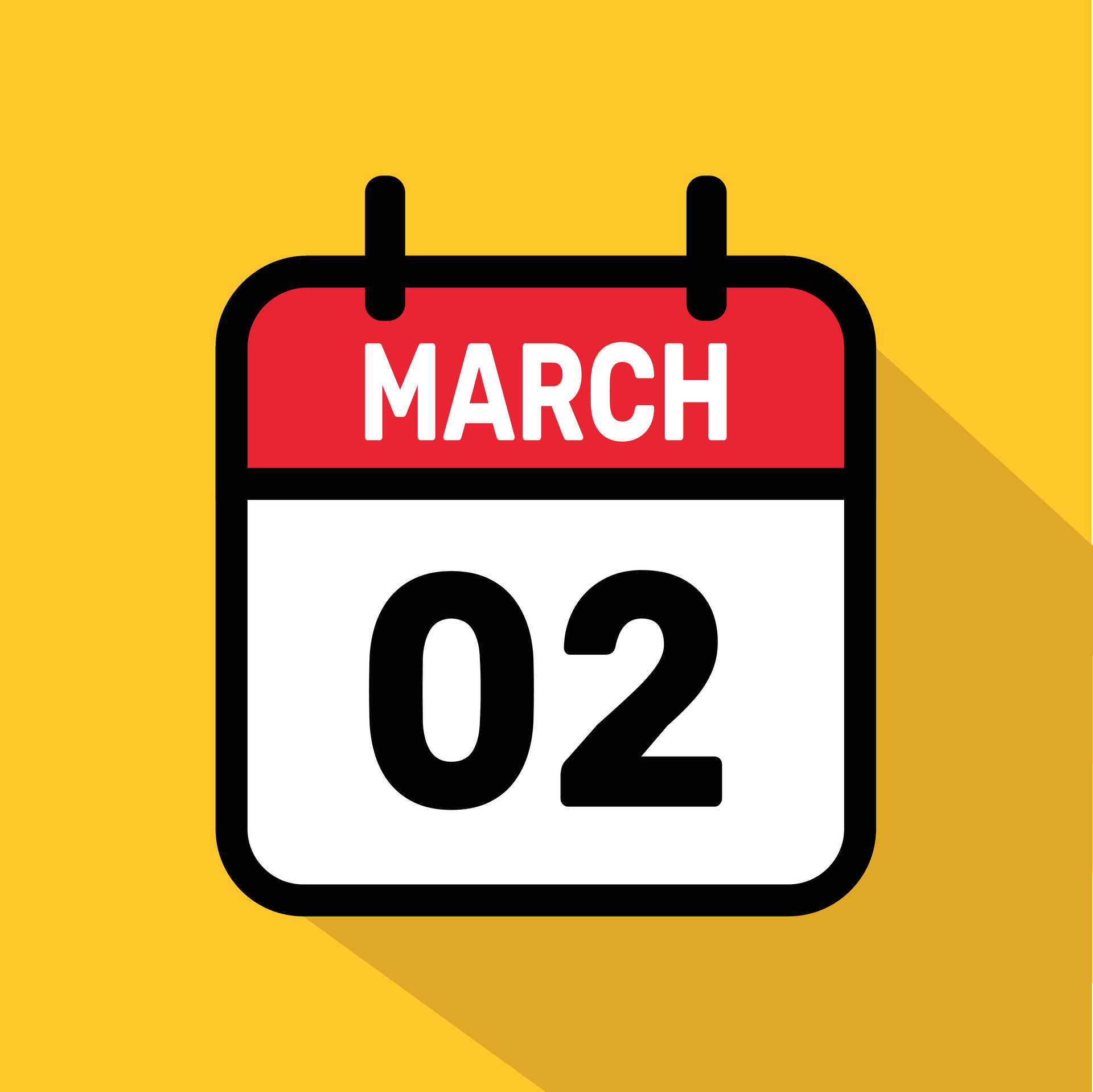 Vector Calendar March 02 illustration background design. 34717223 ...