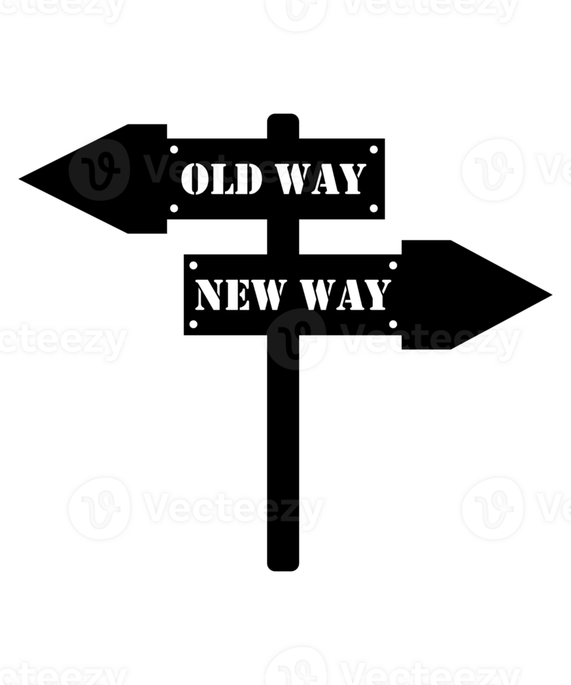 Old Way Vs New Way Business And Management Concept 34717508 Png
