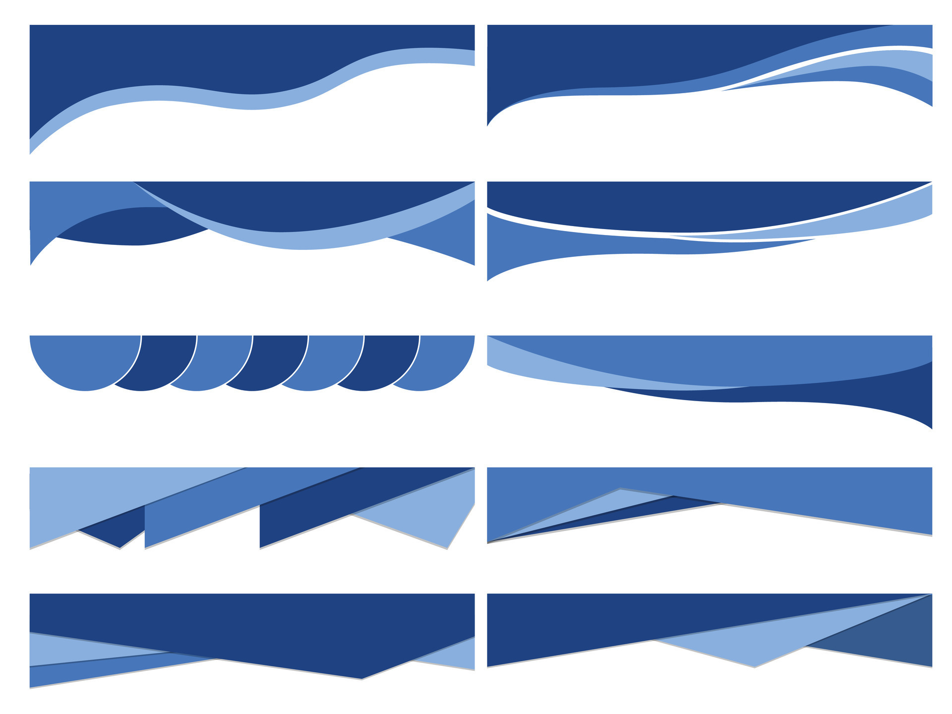 Divider Header For App Banners Or Posters Set Of Template Dividers Shapes For Website Curve