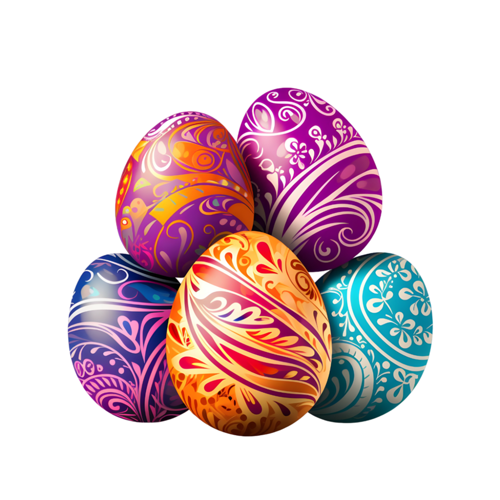 Ai Generated Decorated Easter Eggs 34723070 Png