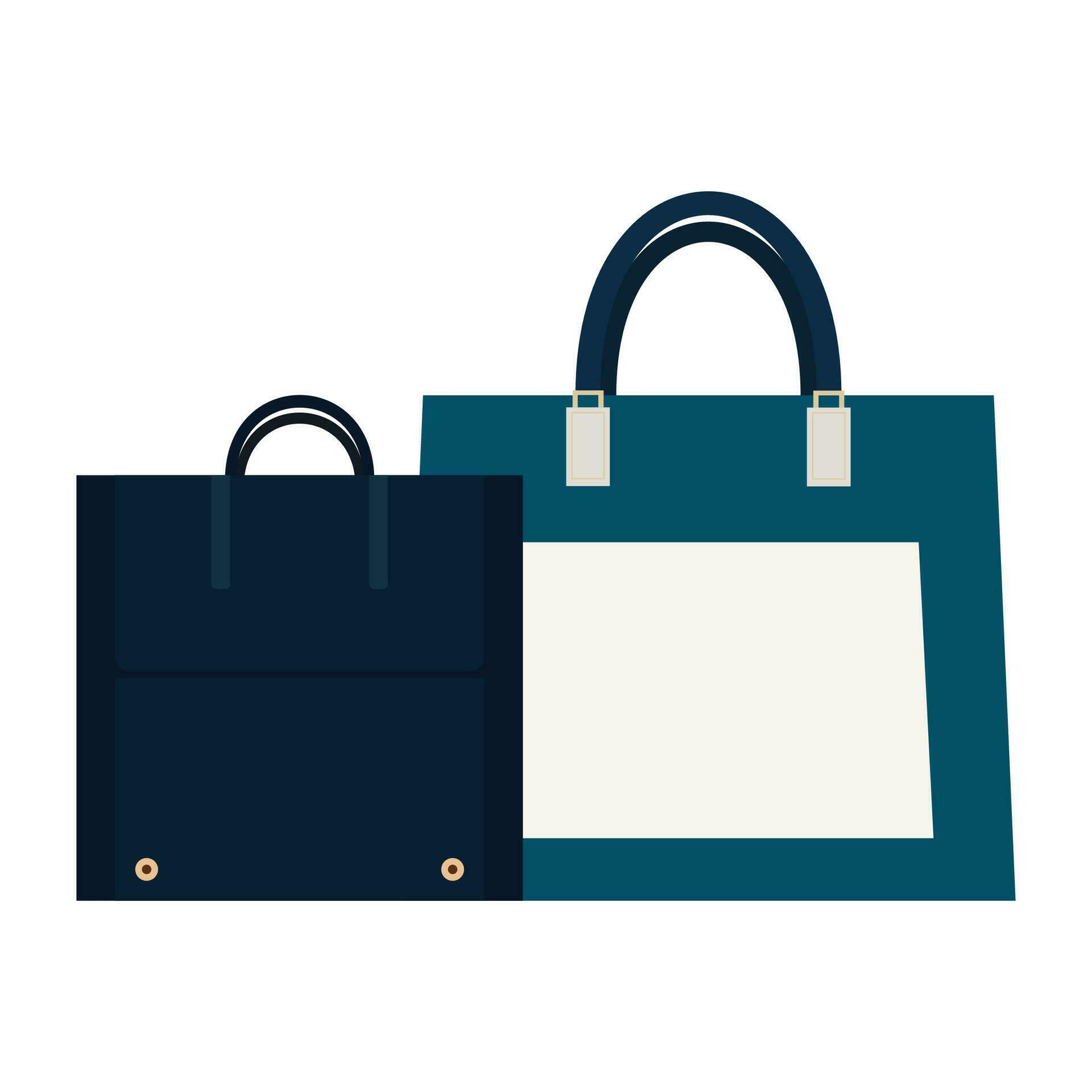 Blue Hand Shoulder Tote Bags Fashion Icon Vector Illustration White Background 34724829 Vector