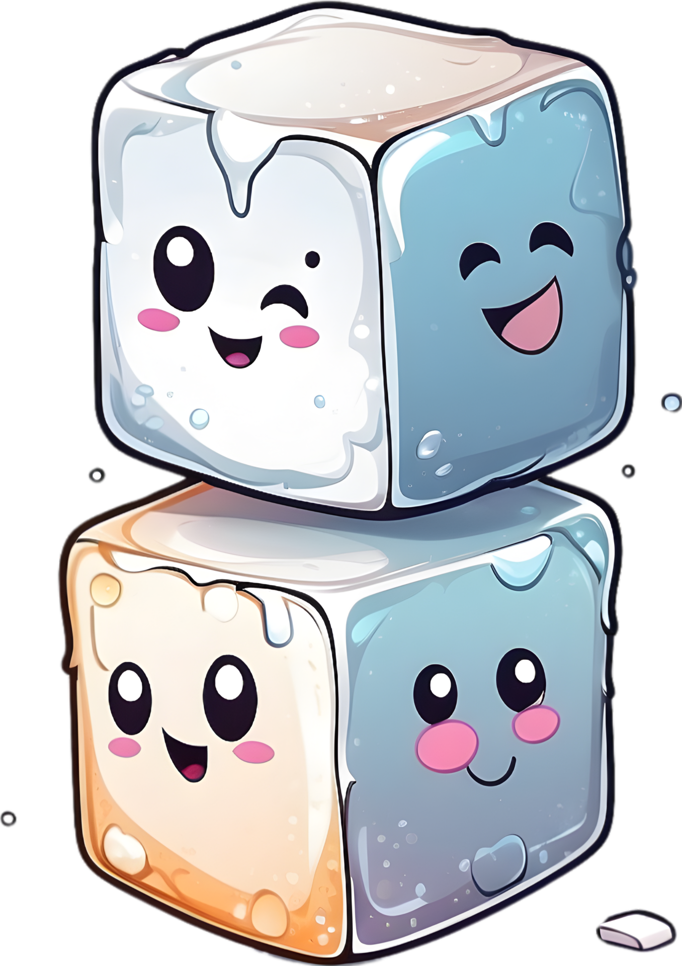 Ai Generated Cute Cube Sugar Cube Cartoon Ai Generative 34731108 Png