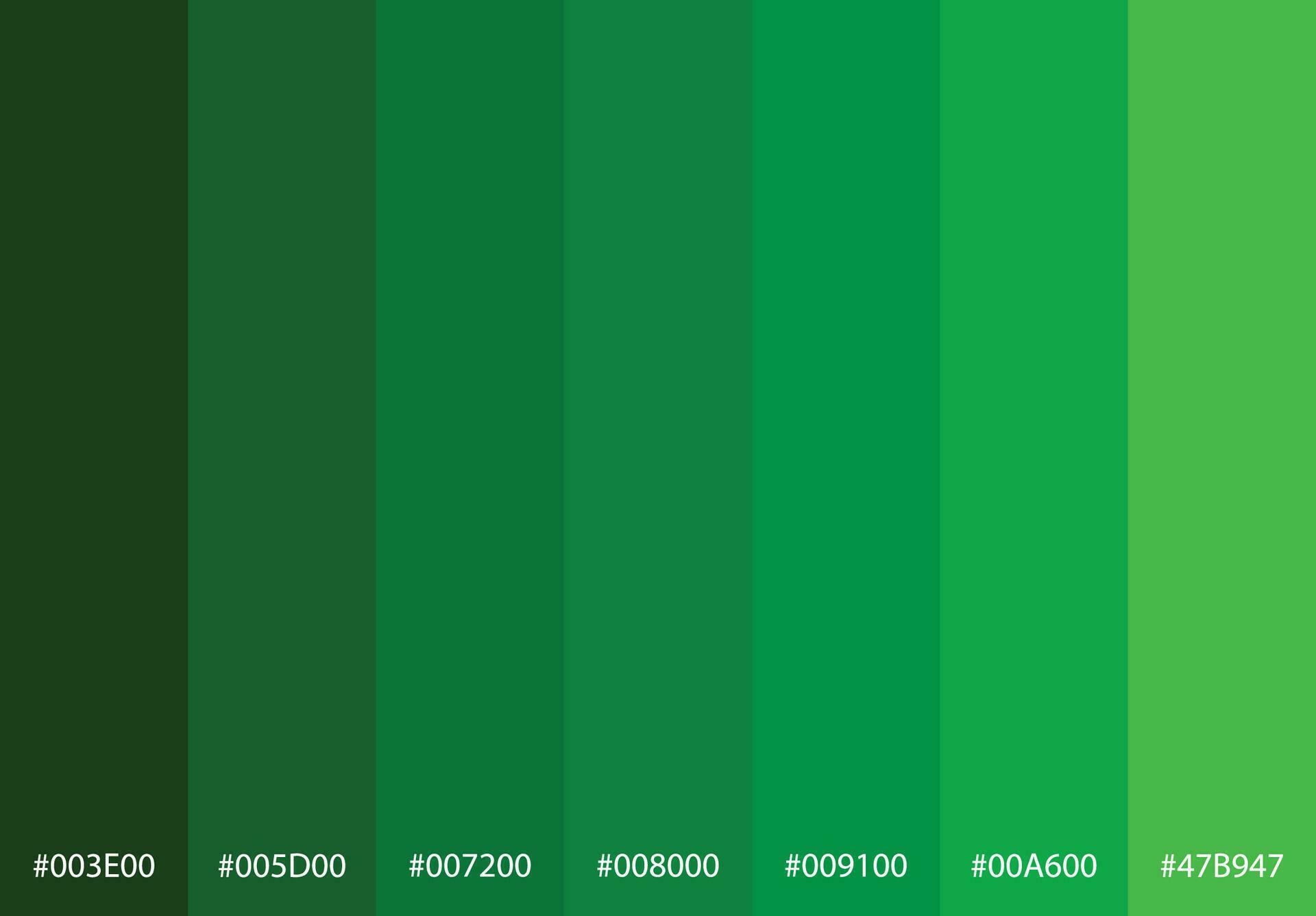 Green Gradient Color Palette 34731950 Vector Art at Vecteezy