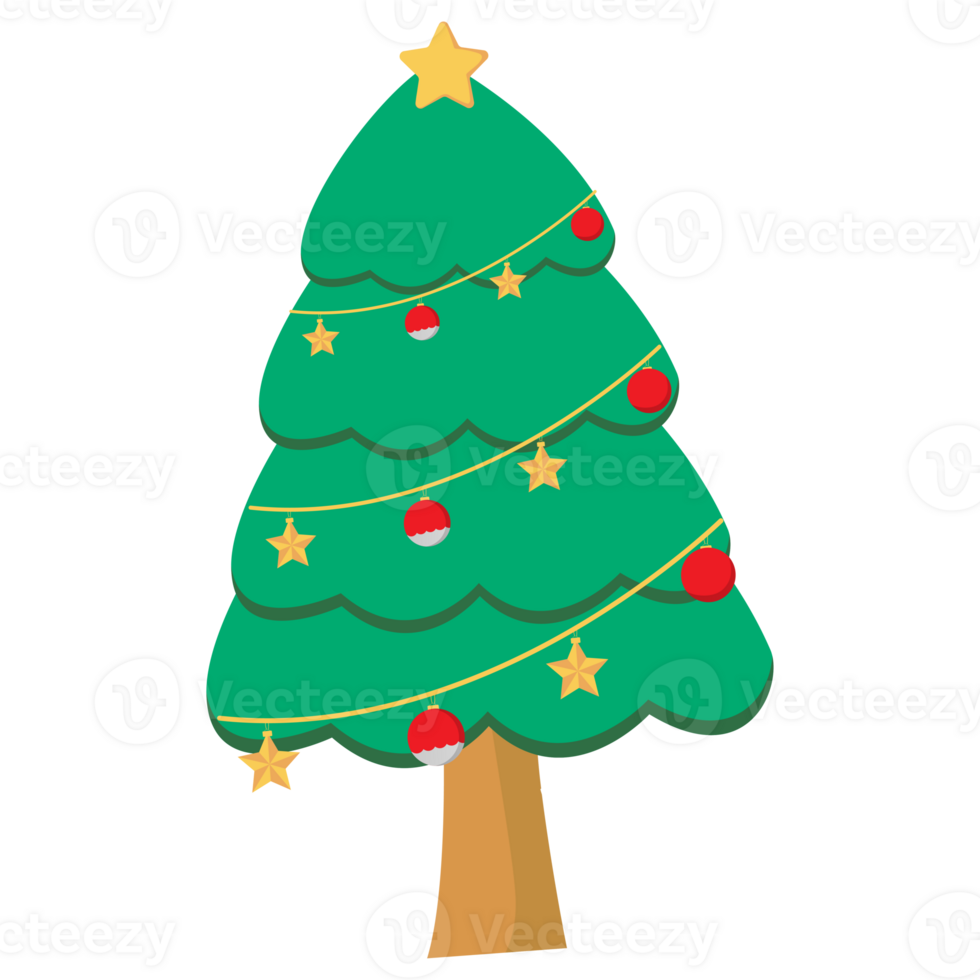 Christmas Tree Vector Illustration 34735601 Png