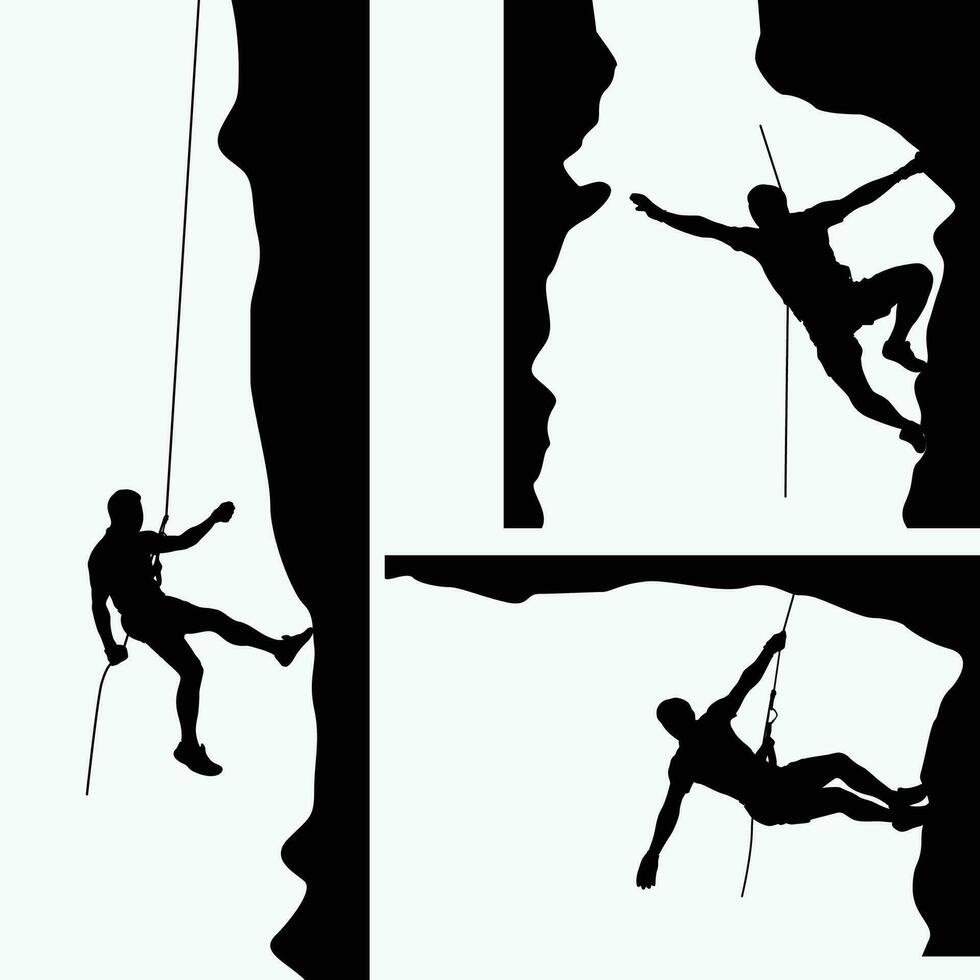 climber in rocks 02 34736340 Vector Art at Vecteezy