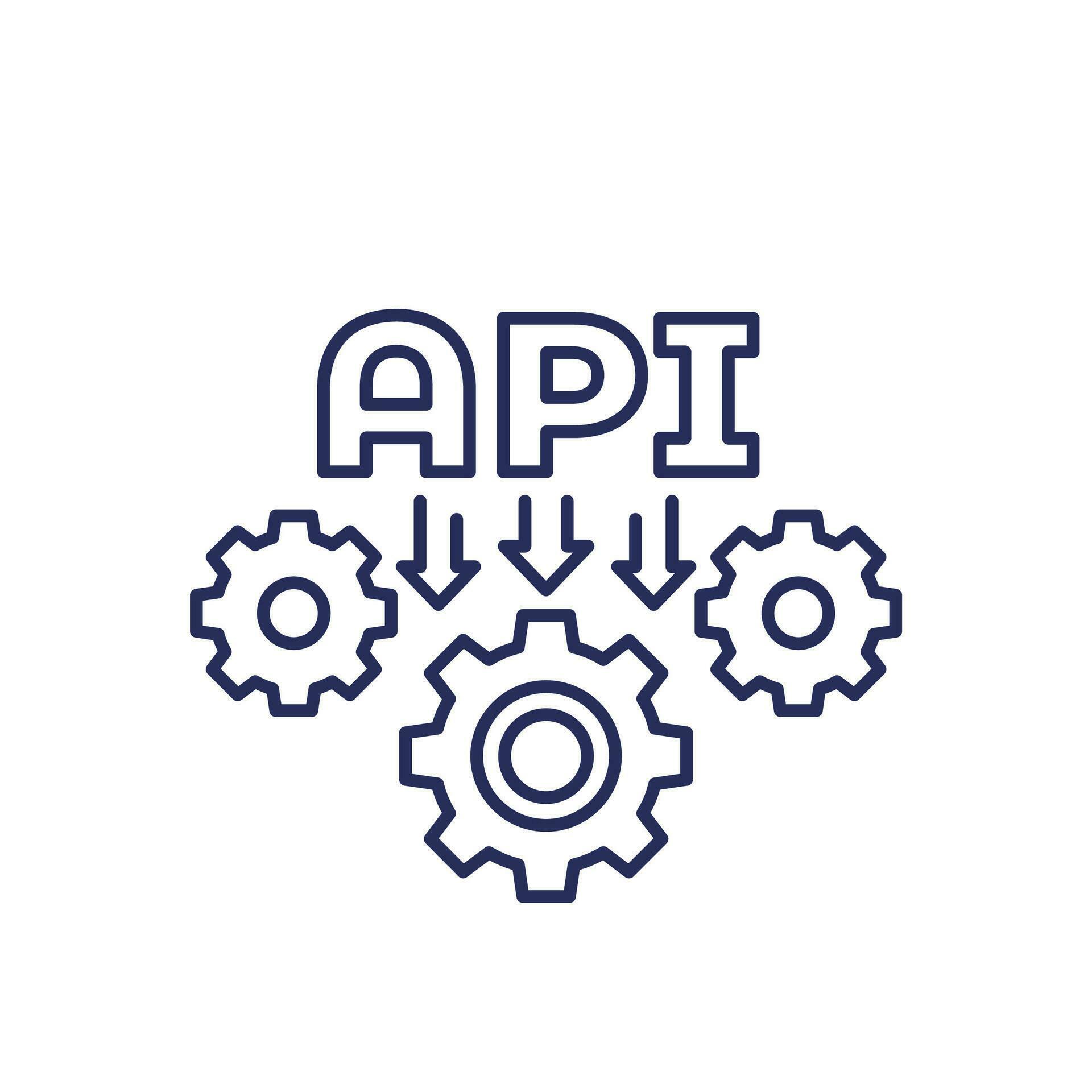 API icon for apps and web, line vector 34740828 Vector Art at Vecteezy