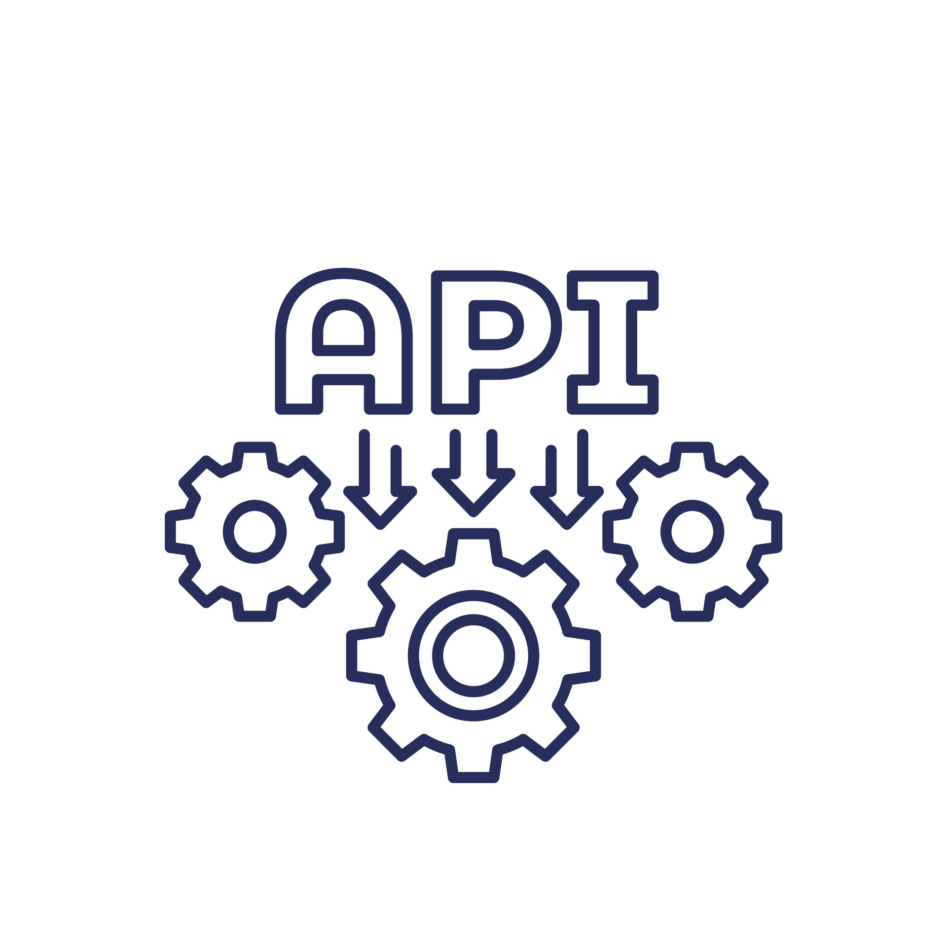 API icon for apps and web, line vector 34740828 Vector Art at Vecteezy