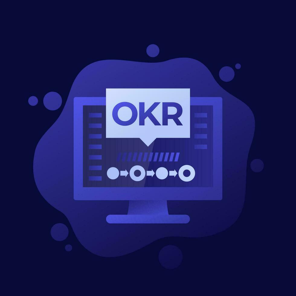 OKR icon with a computer, vector design 34740830 Vector Art at Vecteezy OKR icon with a computer, vector design 34740830 Vector Art at Vecteezy
