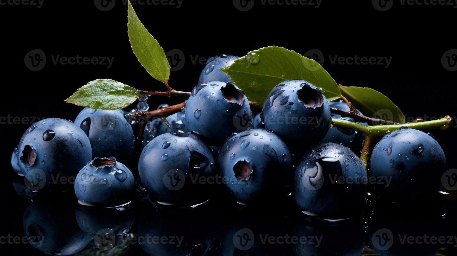 close-up photo of blueberries with ai generated 34746180 Stock Photo at ...