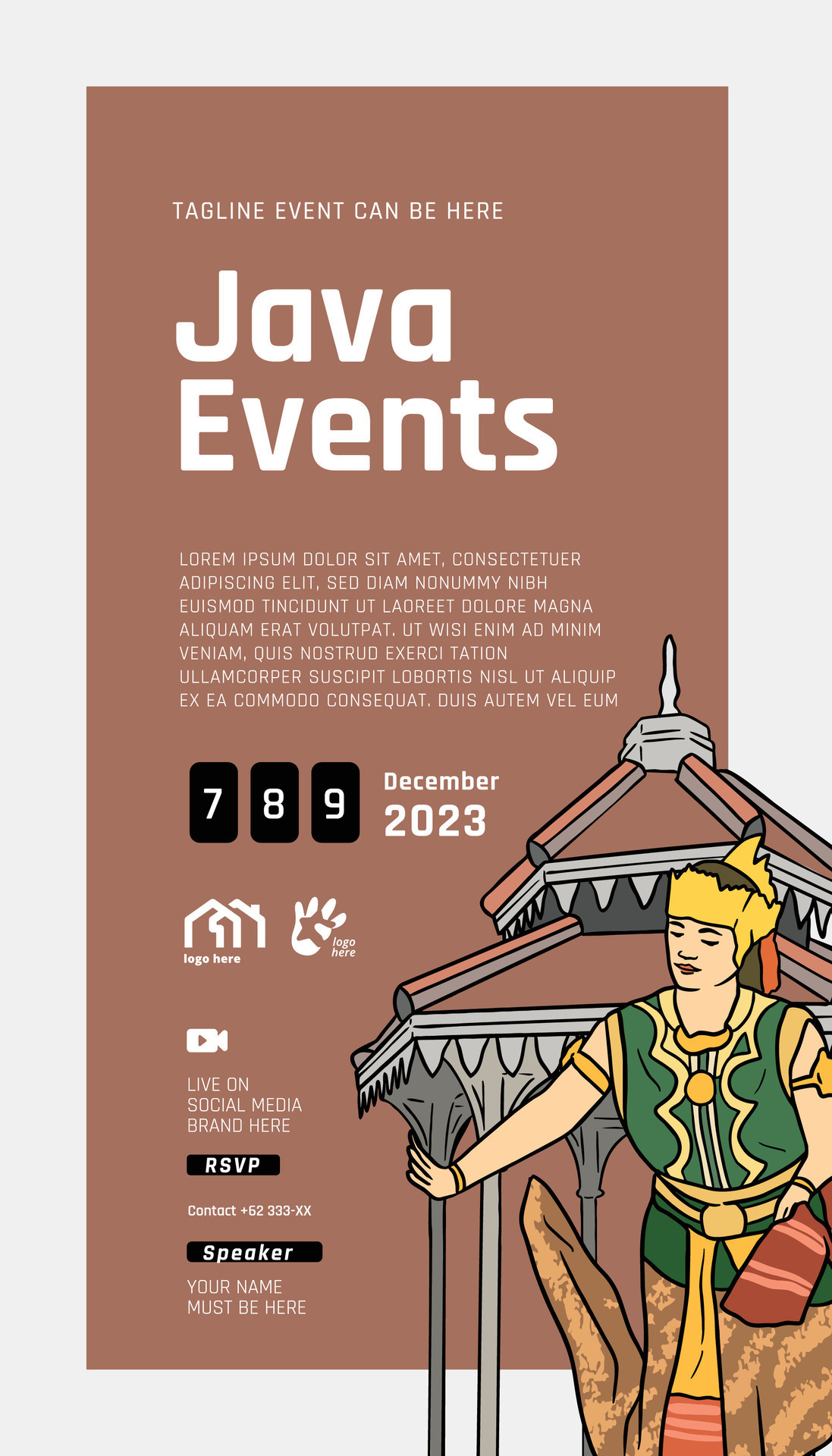 Surakarta Central Java design layout idea for social media or event ...