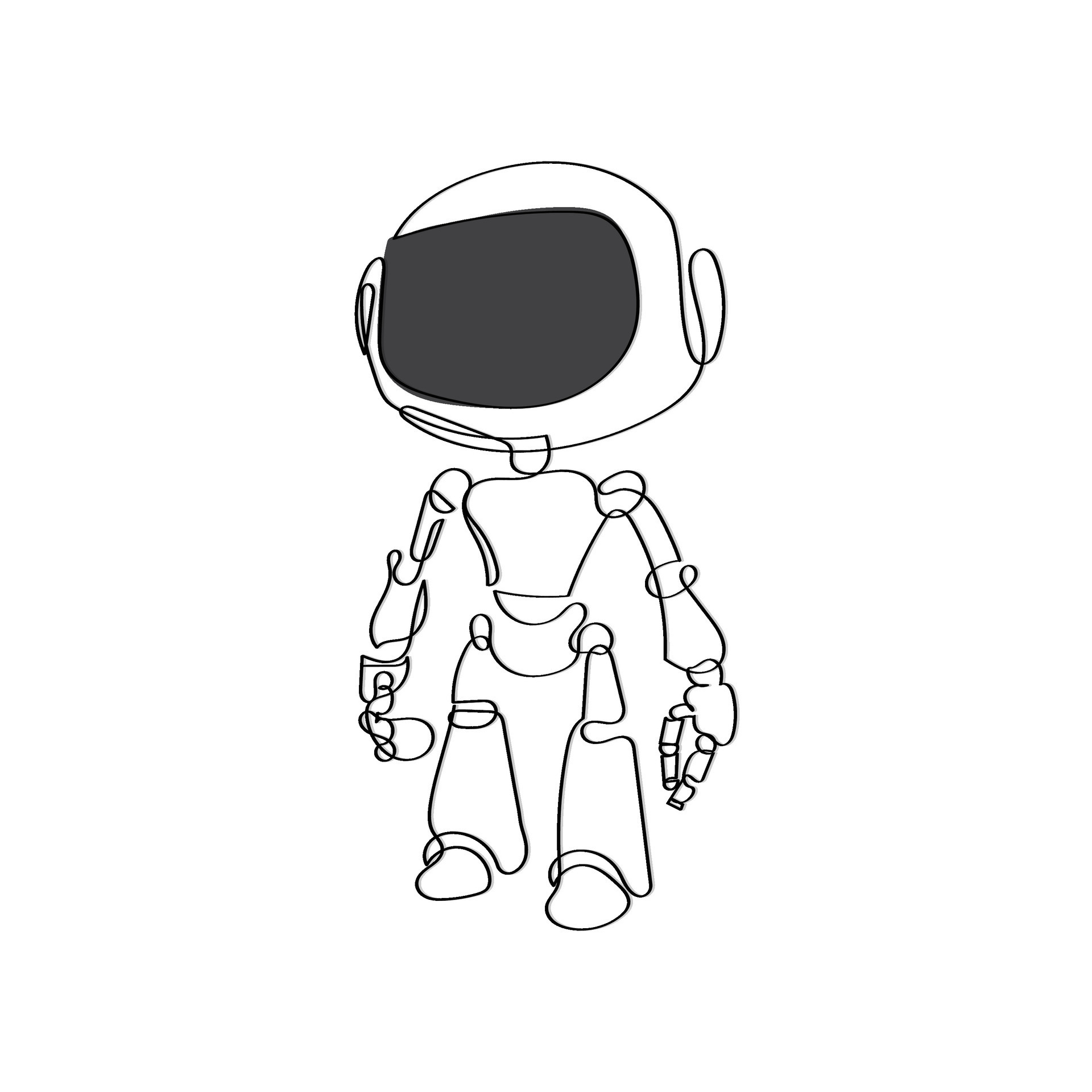 Line art vector of Robots. Artificial Intelligence concept 34747036 ...