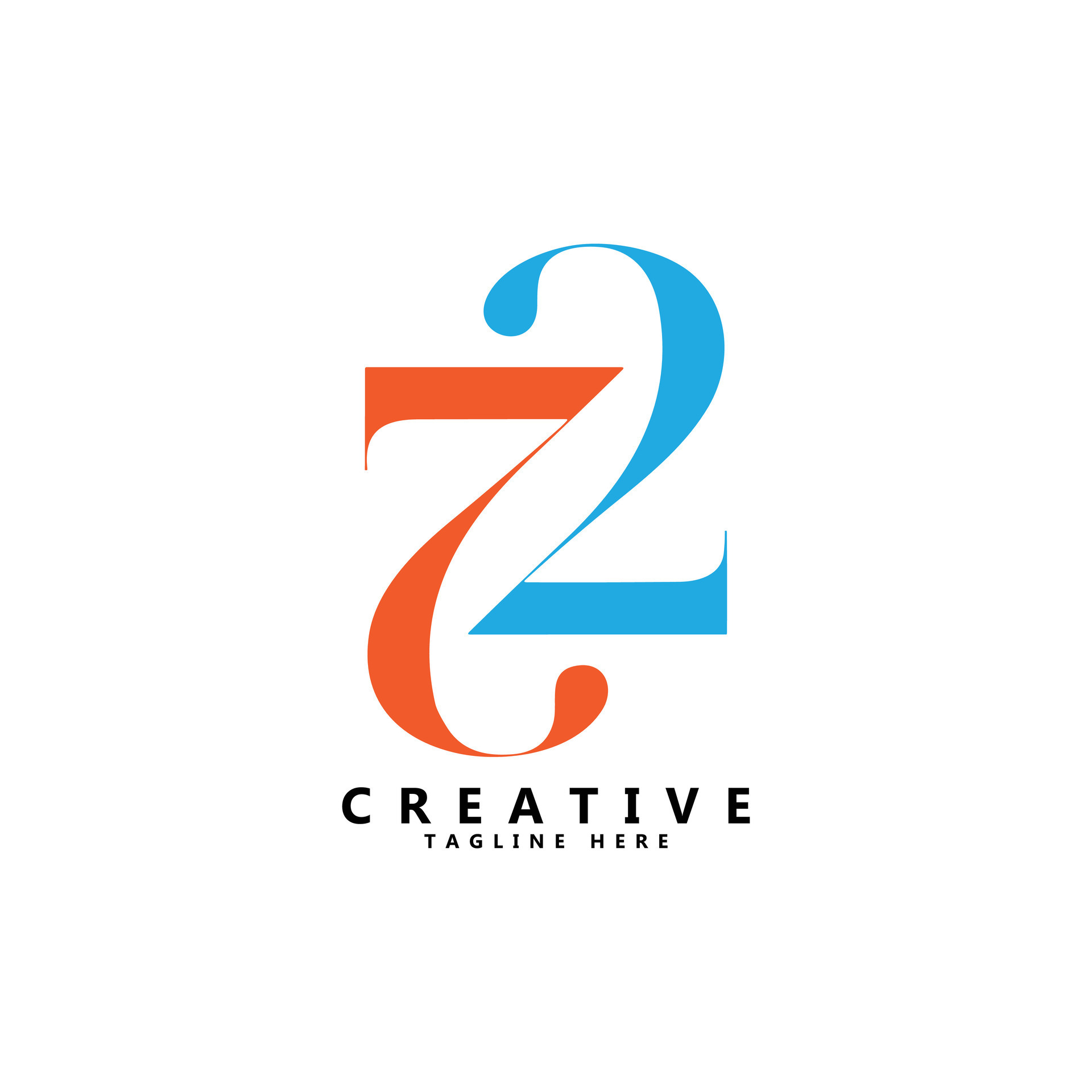 22 number logo design 34748240 Vector Art at Vecteezy