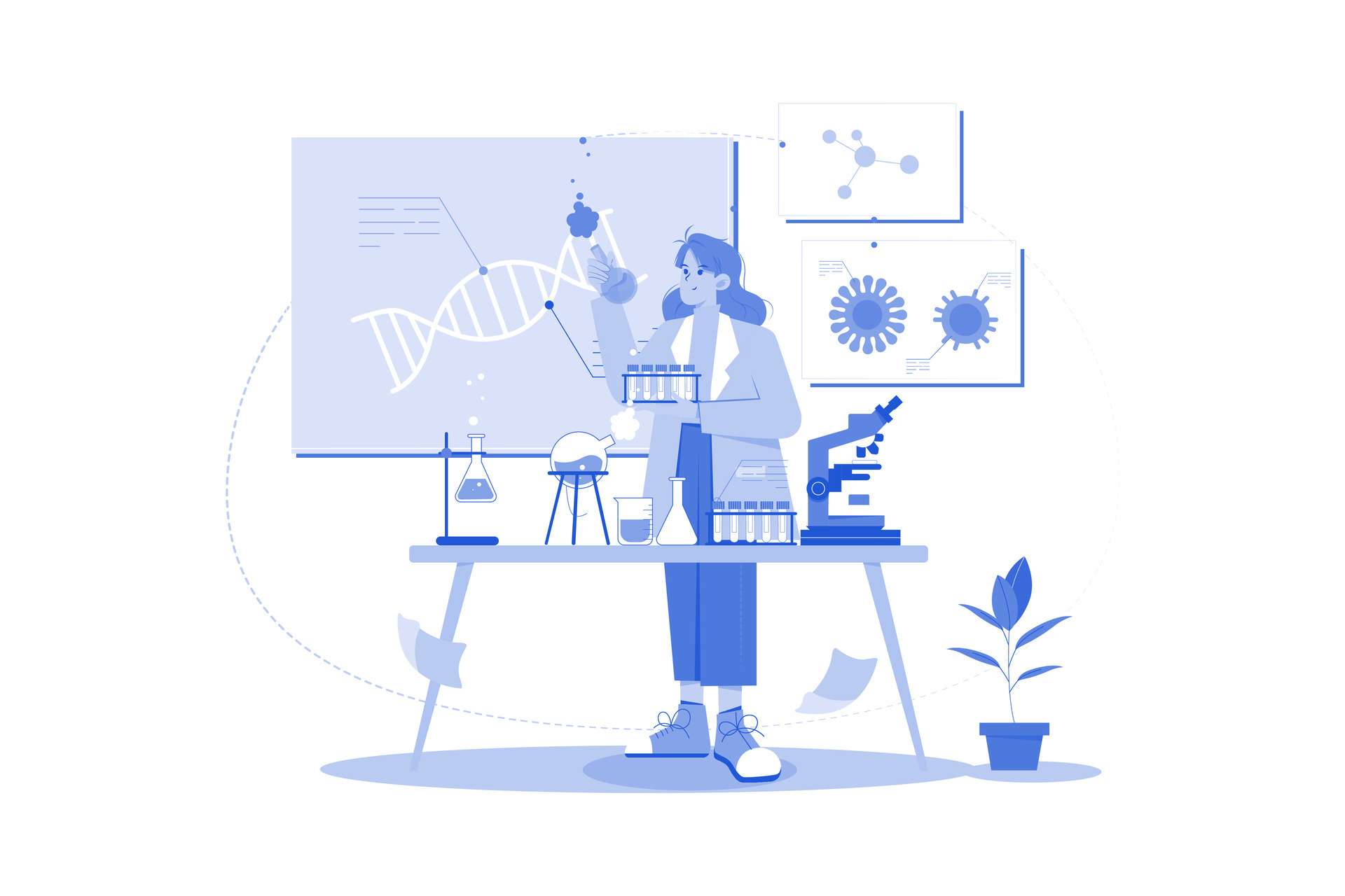 Biostatistician analyzing medical research data. 34752276 Vector Art at ... Biostatistician analyzing medical research data. 34752276 Vector Art at ...