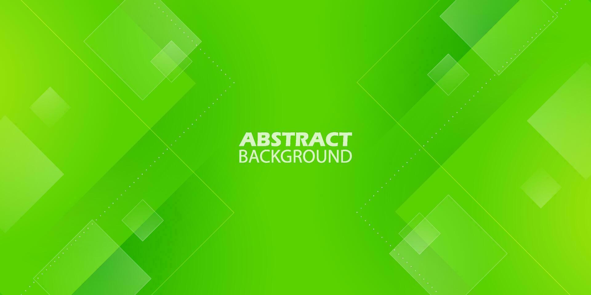 Abstract bright green overlap square background template vector with green papercut shadow and ...