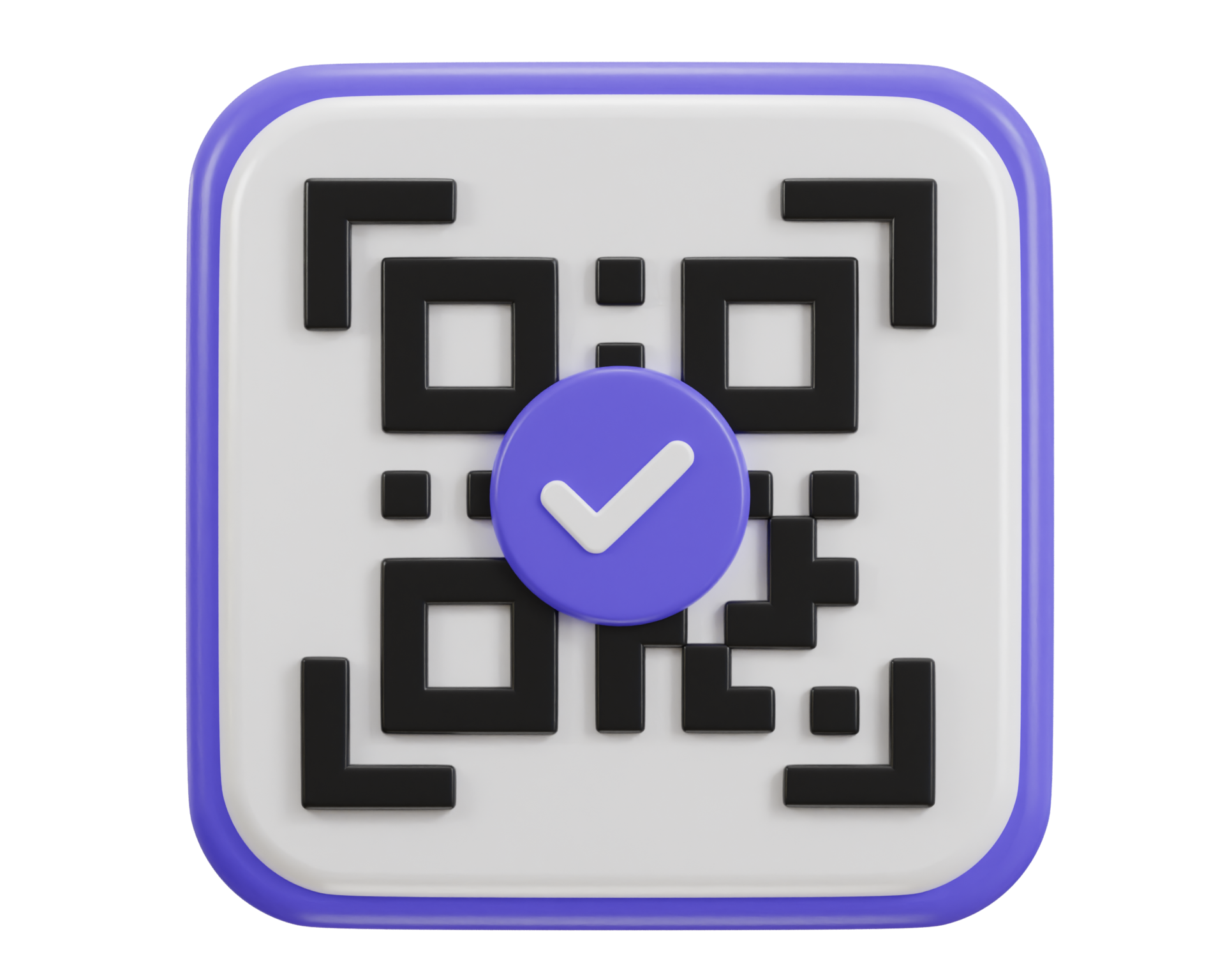 Qr Code Scanning Payment Verification Qr Code 3d Icon 34759397 Png