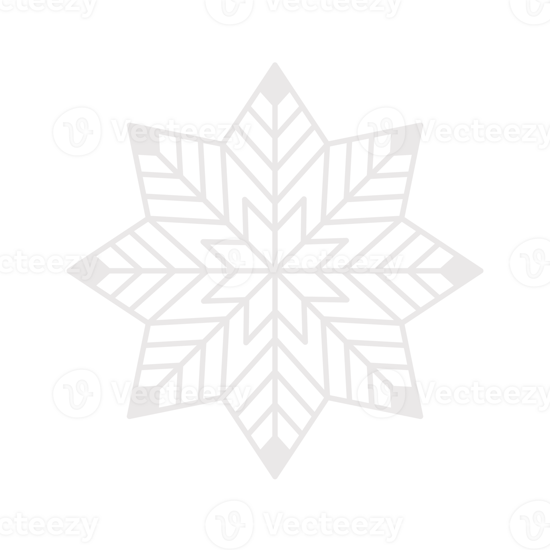 Geometric Snowflake Illustration 34760770 Png