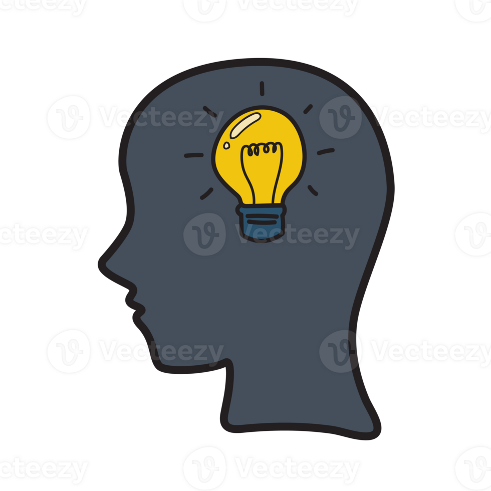 Human head thinking a new idea doodle style 34760781 PNG Human head thinking a new idea doodle style 34760781 PNG