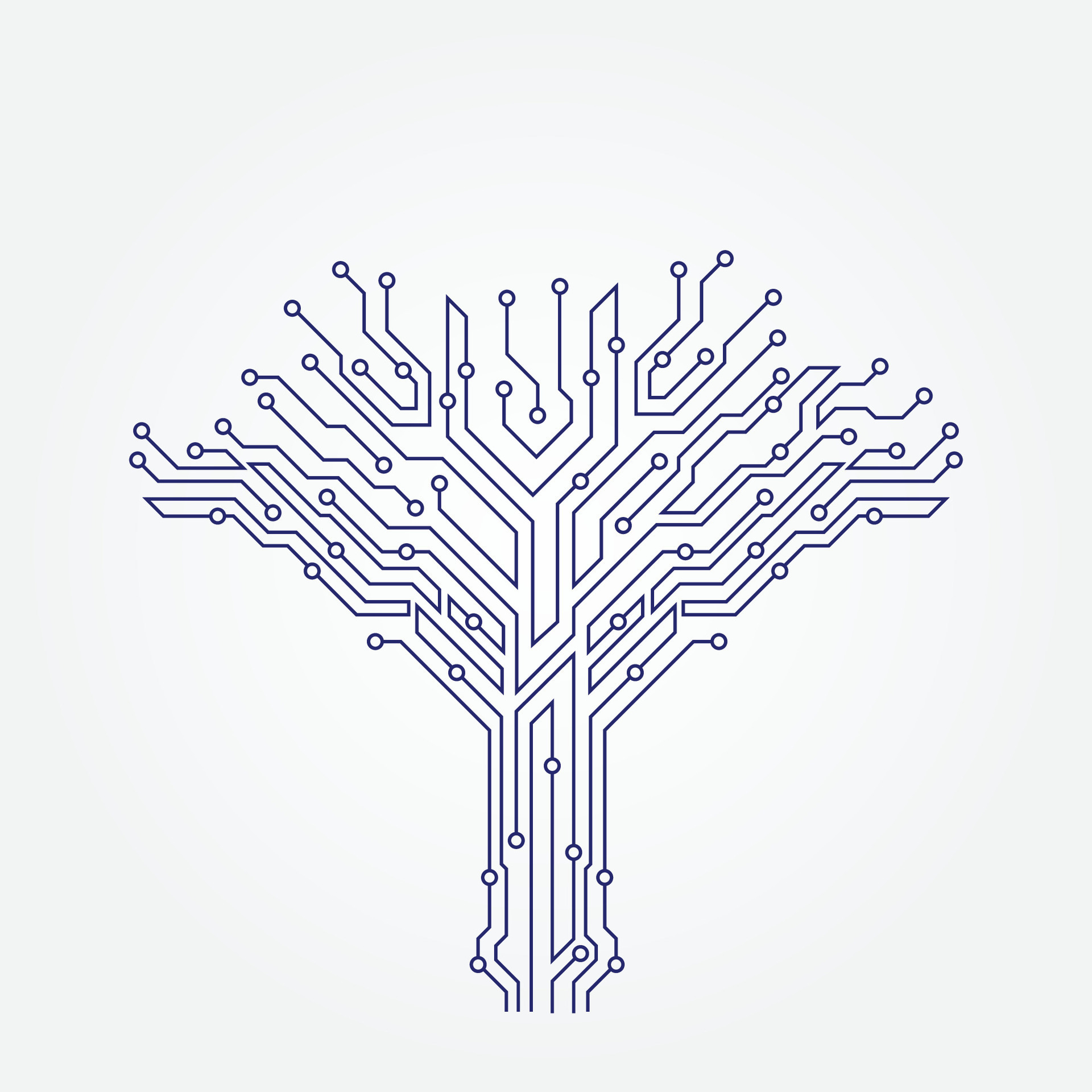 Circuit Technology Tree On White Background Computer Engineering Hardware System 34762726