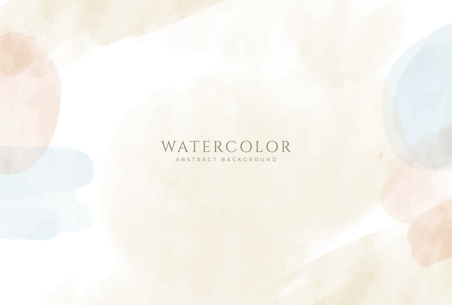 Abstract horizontal watercolor background. Neutral light colored empty ...