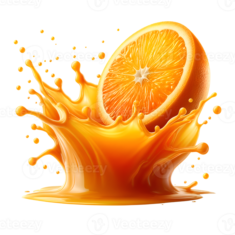 Ai Generated Orange Juice Splash 34765329 Png